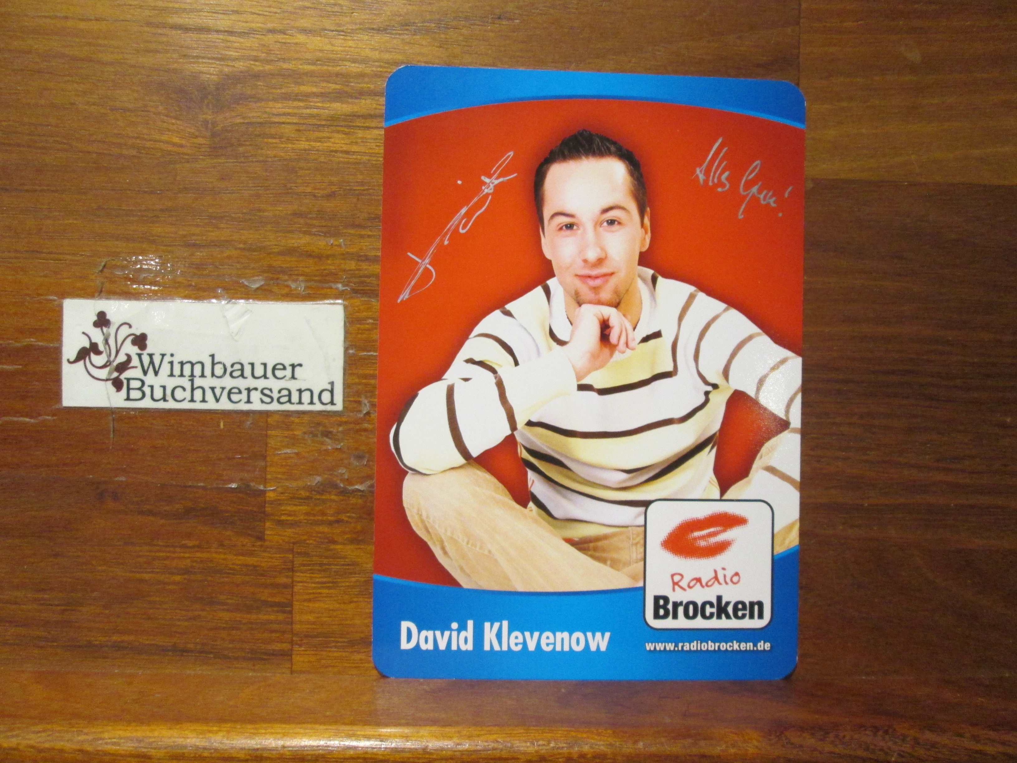 Original Autogramm David Klevenow Radio Brocken /// Autogramm Autograph ...