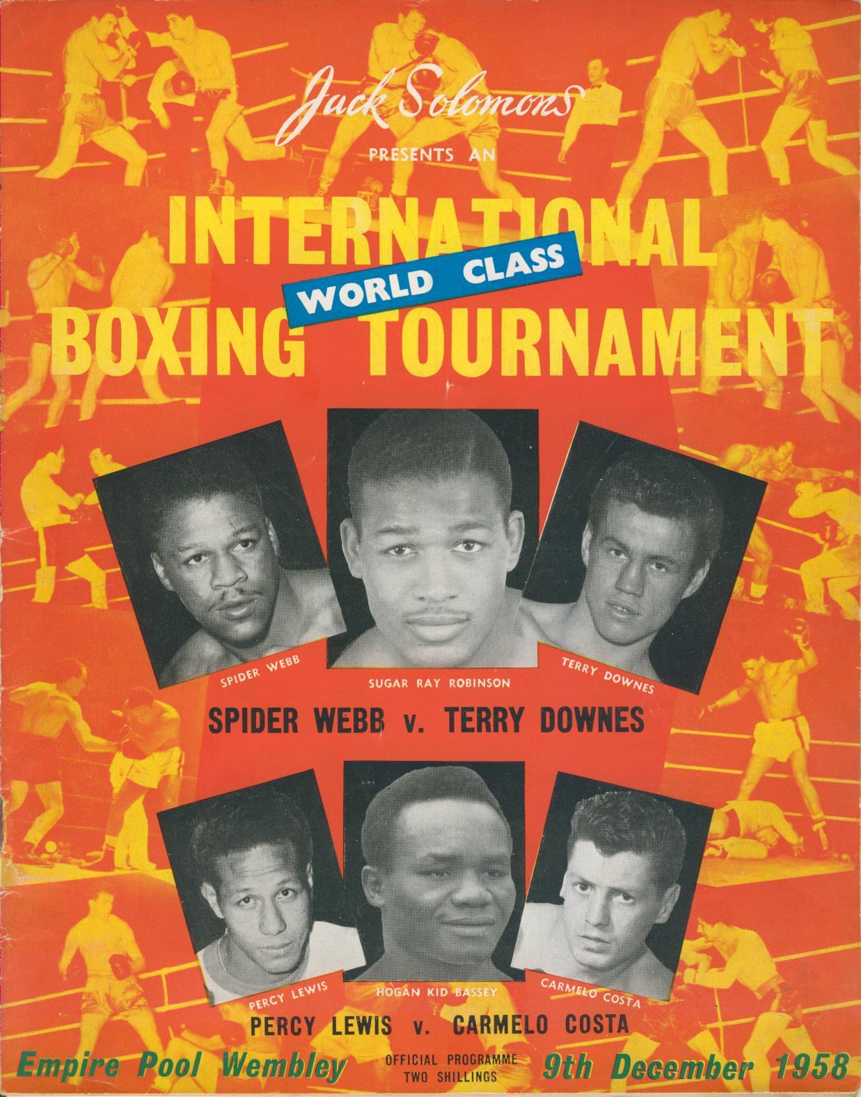 SPIDER WEBB V TERRY DOWNES 1958 BOXING PROGRAMME: (1958) | Sportspages