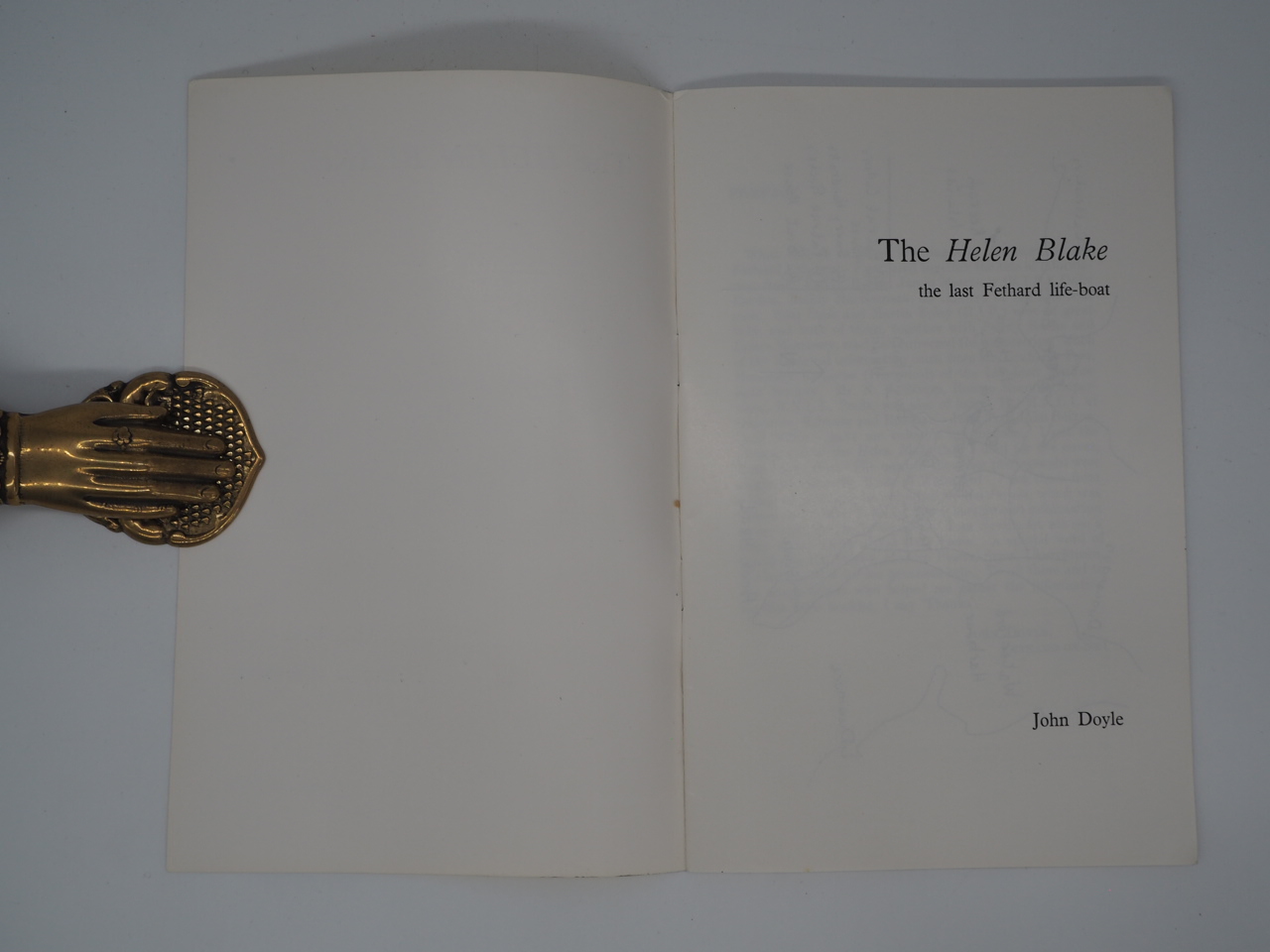 The Helen Blake: The Last Fethard Life-boat. by John Doyle.: Very Good ...