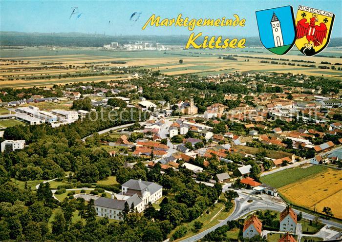 Postkarte Carte Postale 73643329 Kittsee Fliegeraufnahme mit Schloss ...