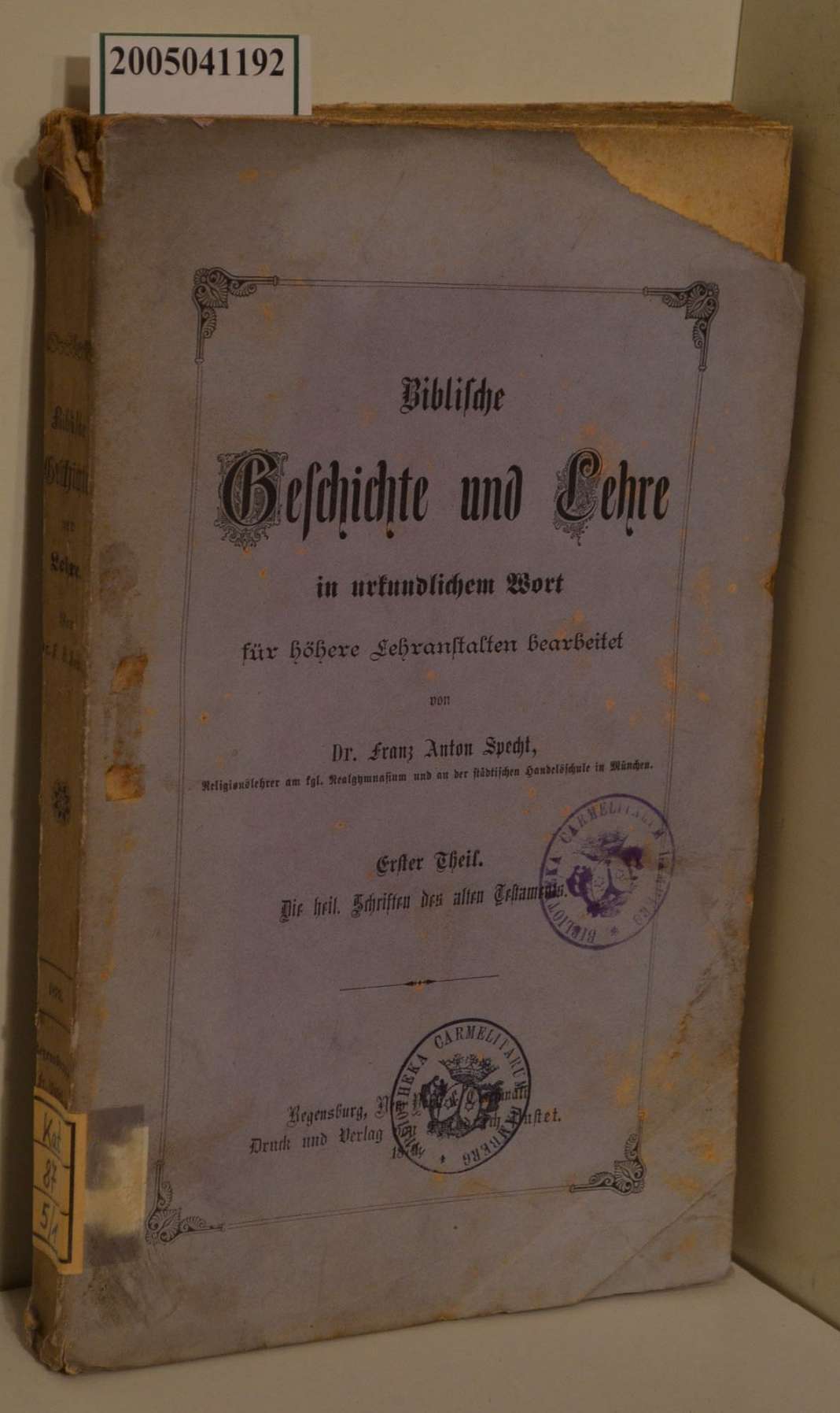 Biblische Geschichte und Lehre in urkundlichem Wort für höhere ...