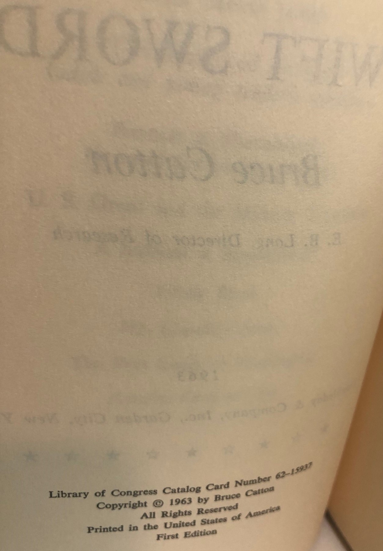 Terrible Swift Sword Volume Two by Bruce Catton: Very Good Hardcover ...