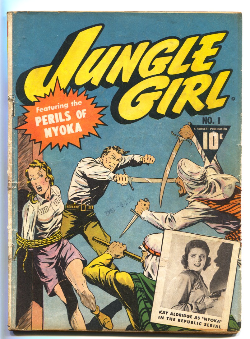 Jungle Girl 1 Bondage Cover 1942 Perils Of Nyoka Golden Age Vg
