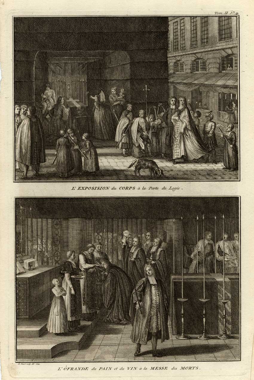 Antique Print-ROMAN CATHOLIC-DEATH MASS-Picart-1727: (1727) Kunst ...