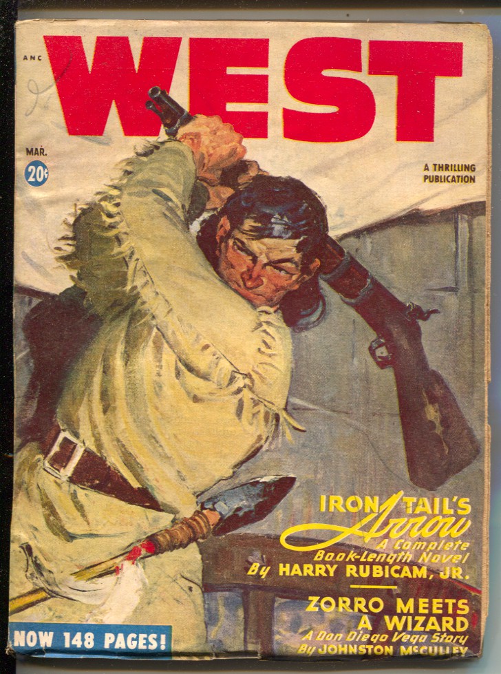 West 3/1948-Thrilling-Zorro-Johnston McCulley-A. Leslie Ross-cover-hero ...