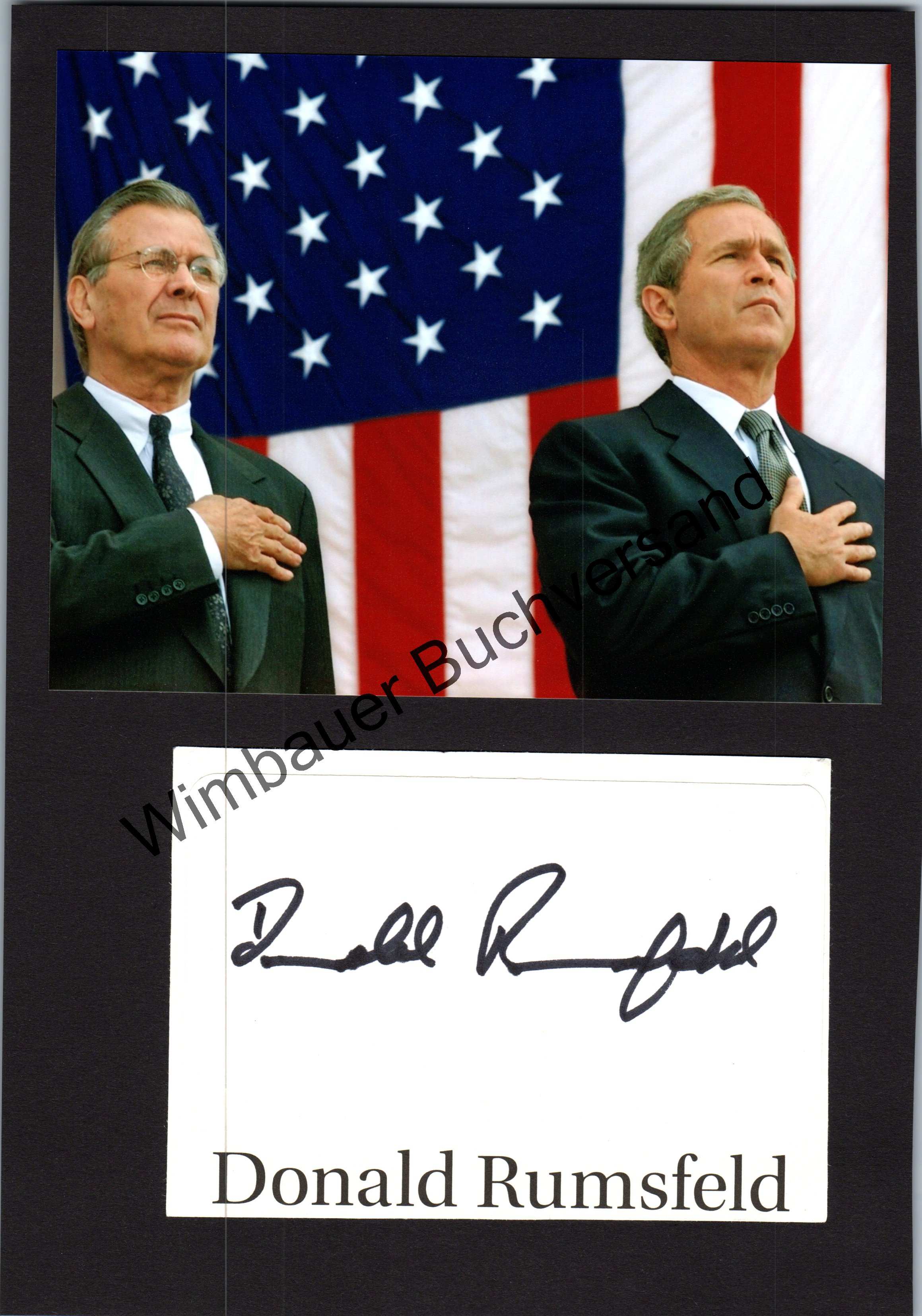 Original Autograph Donald Rumsfeld (1932-2021) US Verteidigungsminister ...