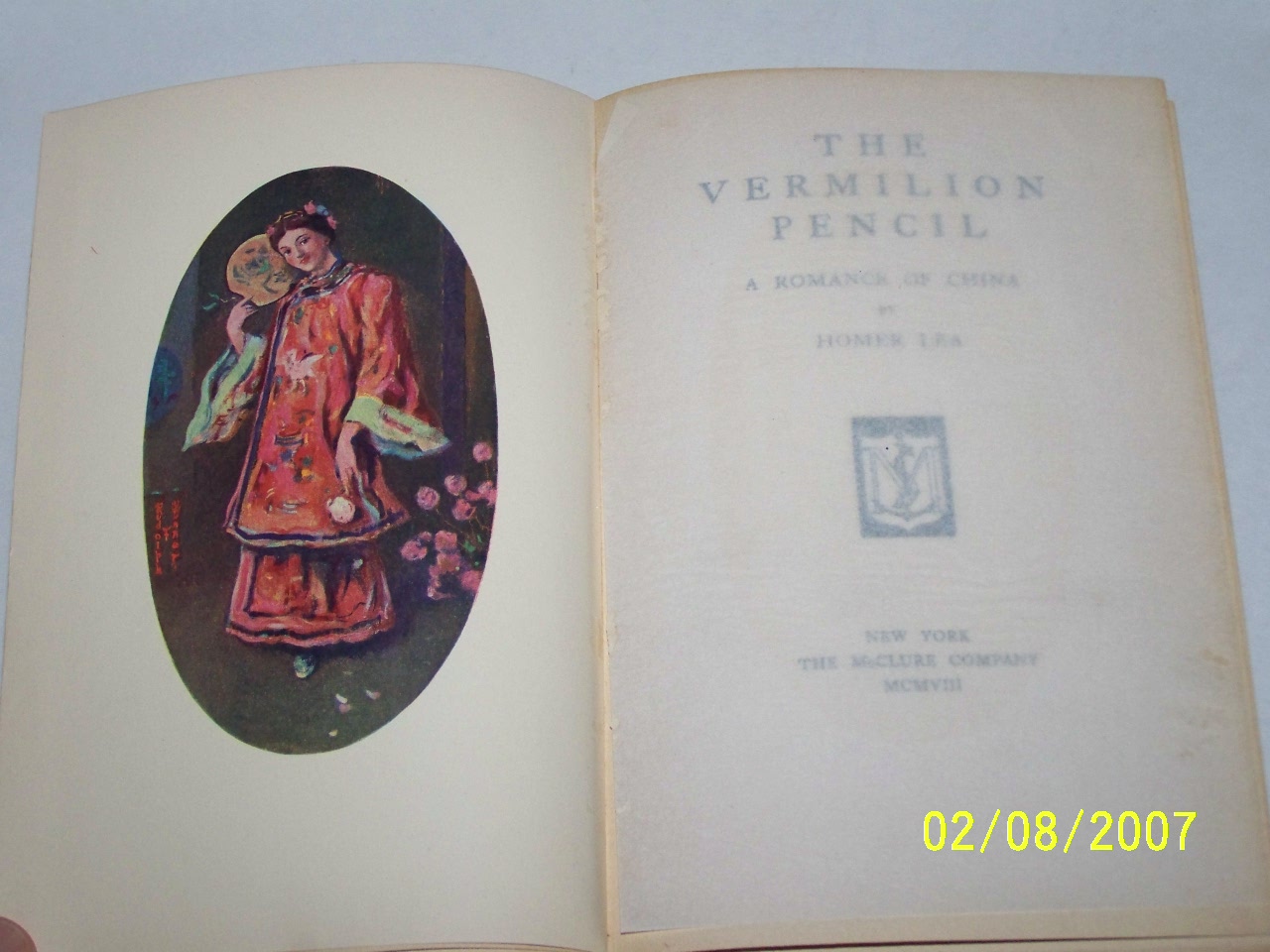 The Vermillion Pencil by Homer lea: Very Good Hardcover (1908) 1st ...