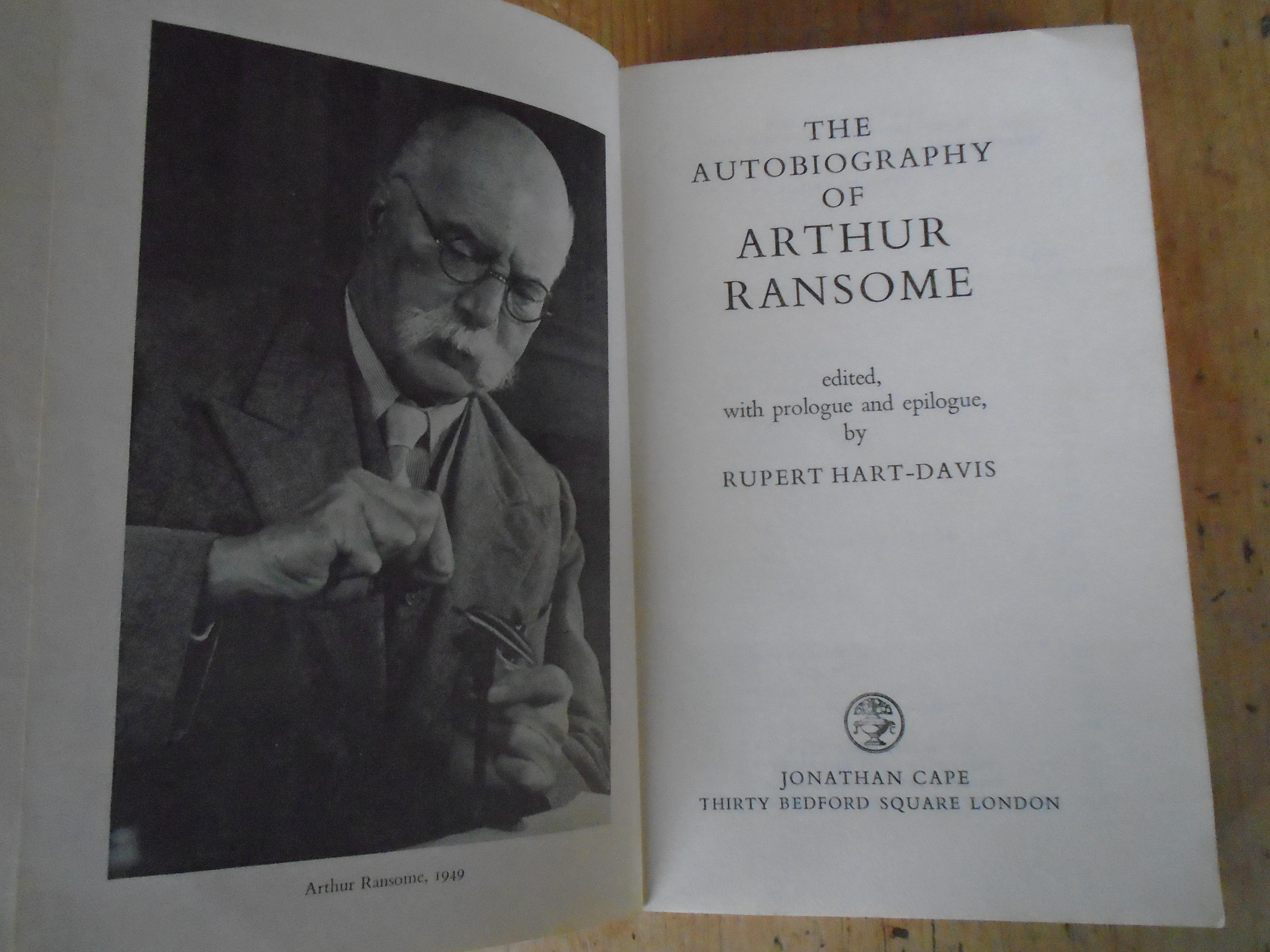 The Autobiography of Arthur Ransome by Rupert Hart-Davis: Near Fine ...