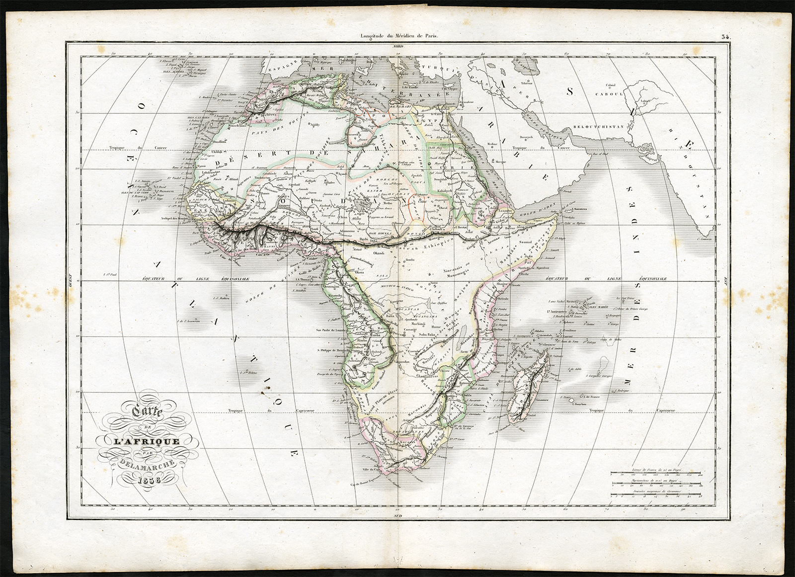 Antique Print-AFRICA-SAHARA-EGYPT-SUDAN-MADAGASCAR-Delamarche-1840 ...
