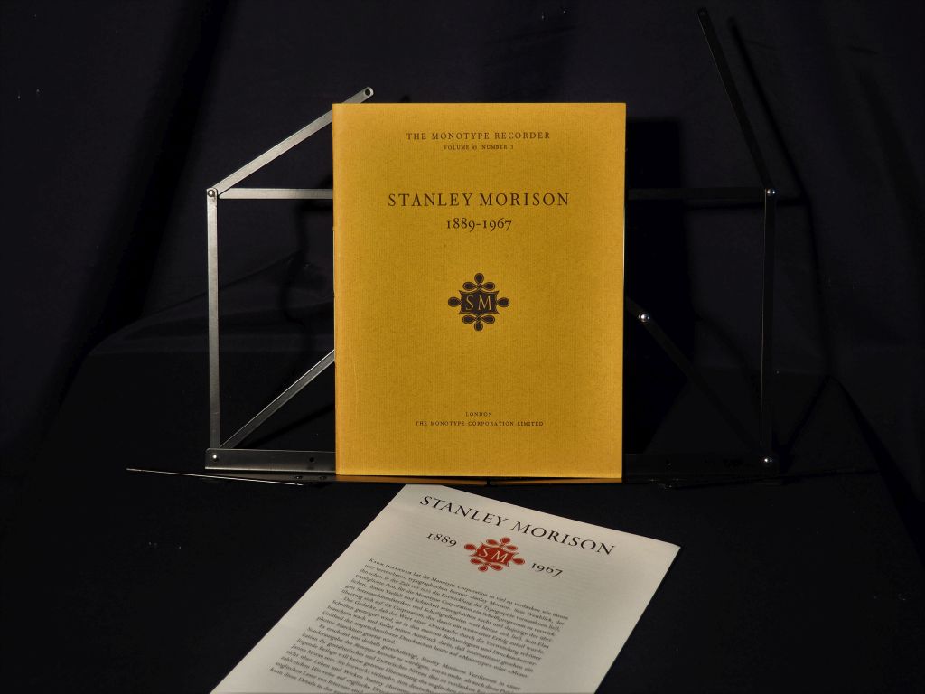 Stanley Morison 1889 - 1967. von Moran, James.: (1968) | terrahe.oswald