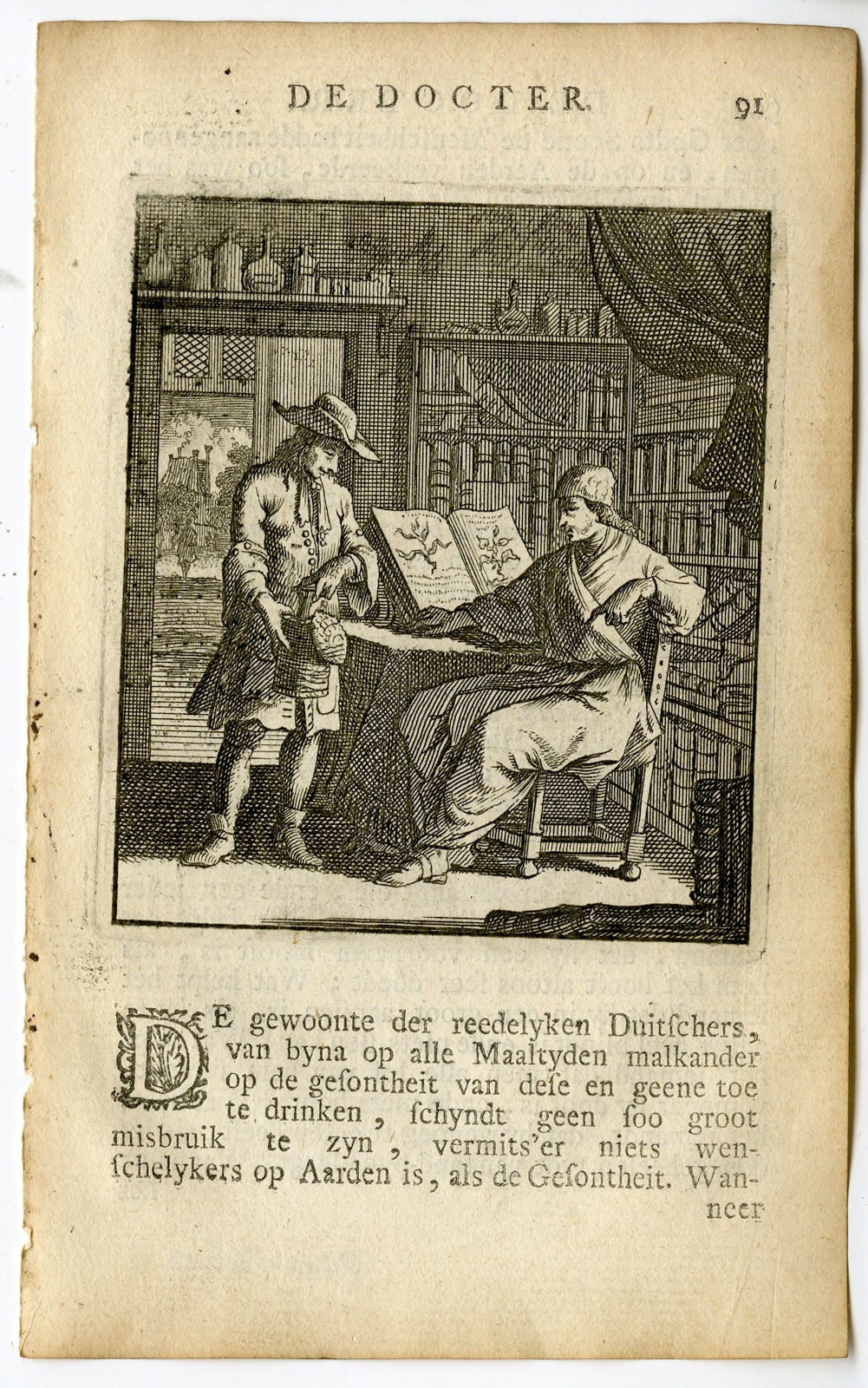 Antique Print-PROFESSION-DE DOCTER-DOCTOR-Luiken-Clara-c.1700 by Jan ...