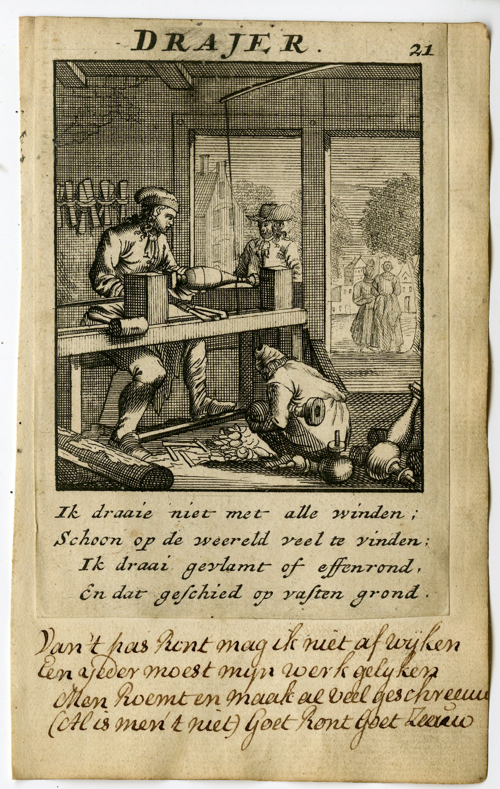 Antique Print-PROFESSION-DRAIER-TURNER-Luiken-Clara-1720 by Jan Luiken ...