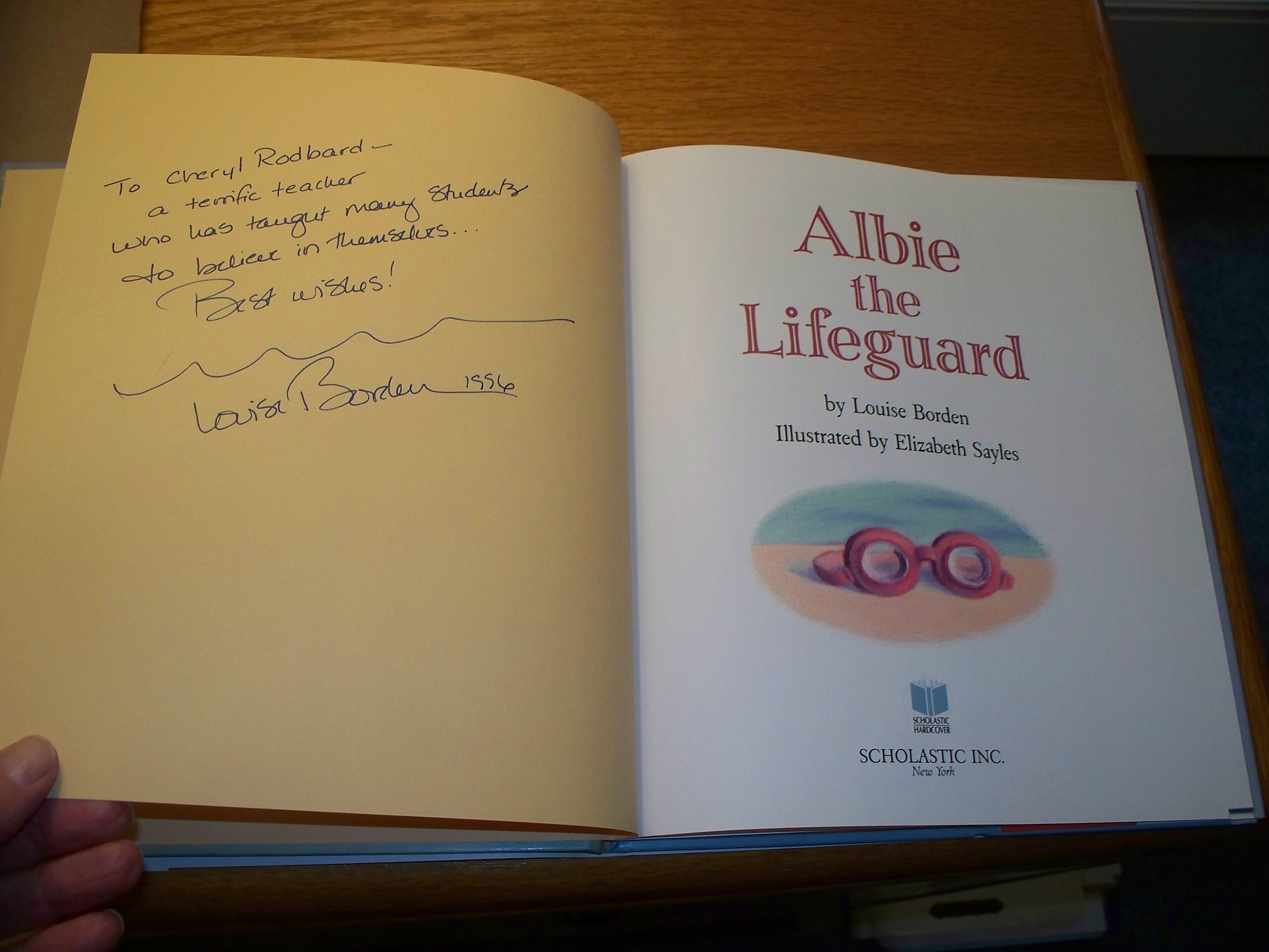 Albie the Lifeguard (Signed) by Borden, Louise: New Hardcover (1993 ...