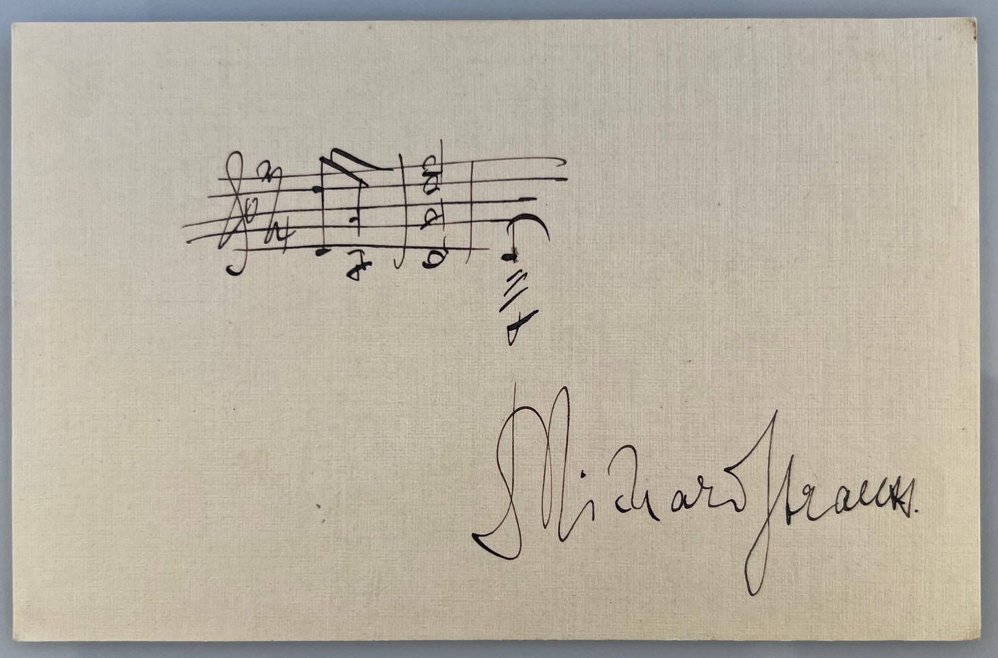 Autograph musical album leaf with signature. von STRAUSS, Richard [1864 ...