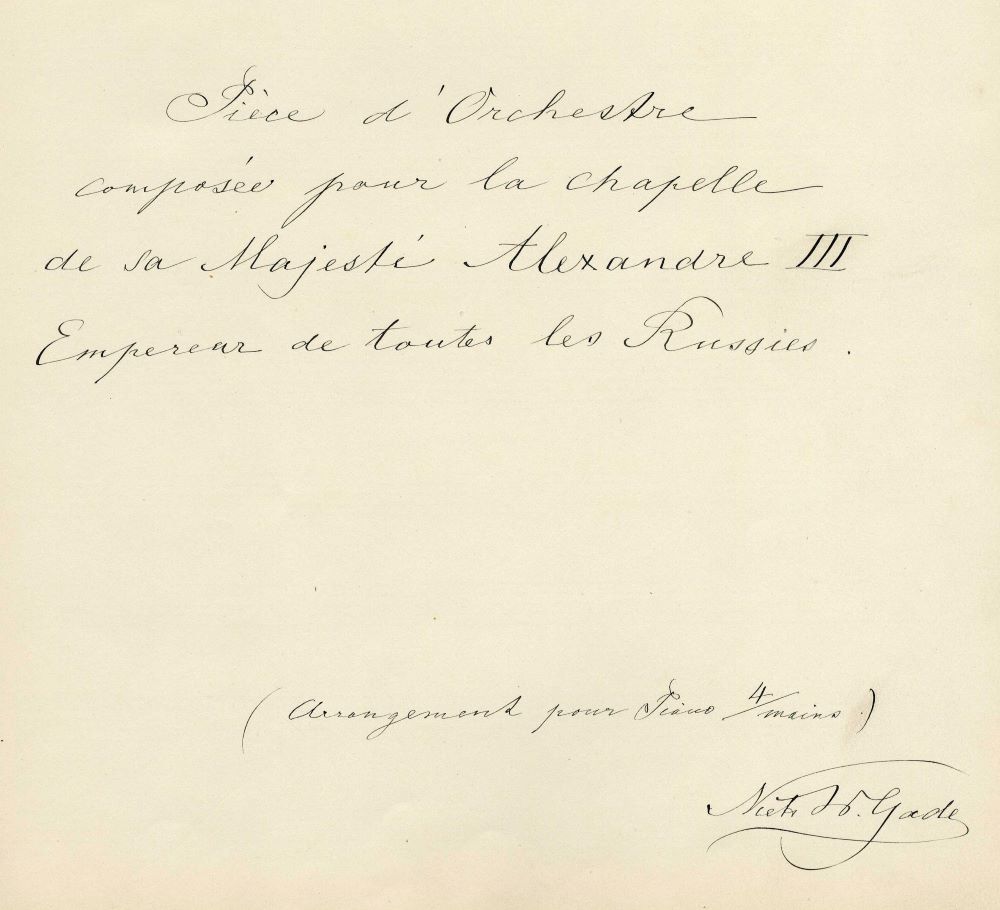 Music manuscript "Echo de Fredensborg" by scibe's hand with autograph ...