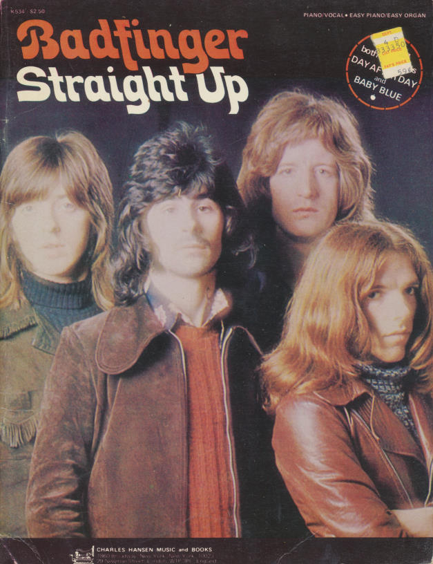 Bad Finger Straight Up (Sheet Music Book) by Badfinger: Very Good ...