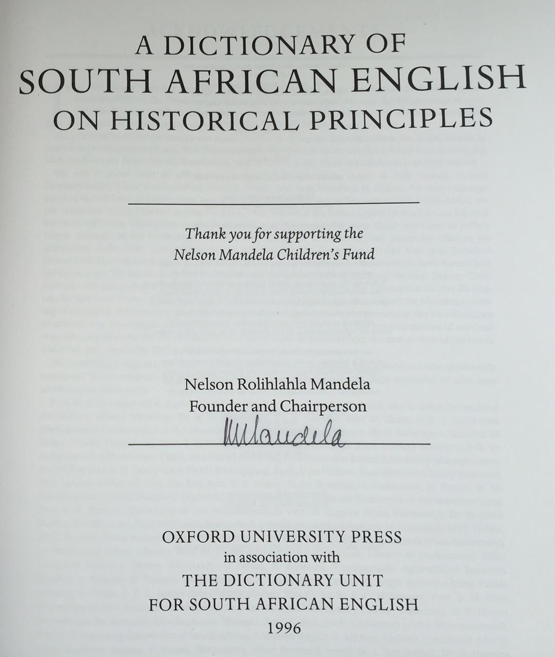 A Dictionary of South African English on Historical Principles by ...