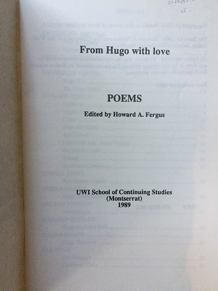 From Hugo with Love: Poems by Howard A Fergus (editor): Near Fine Soft ...