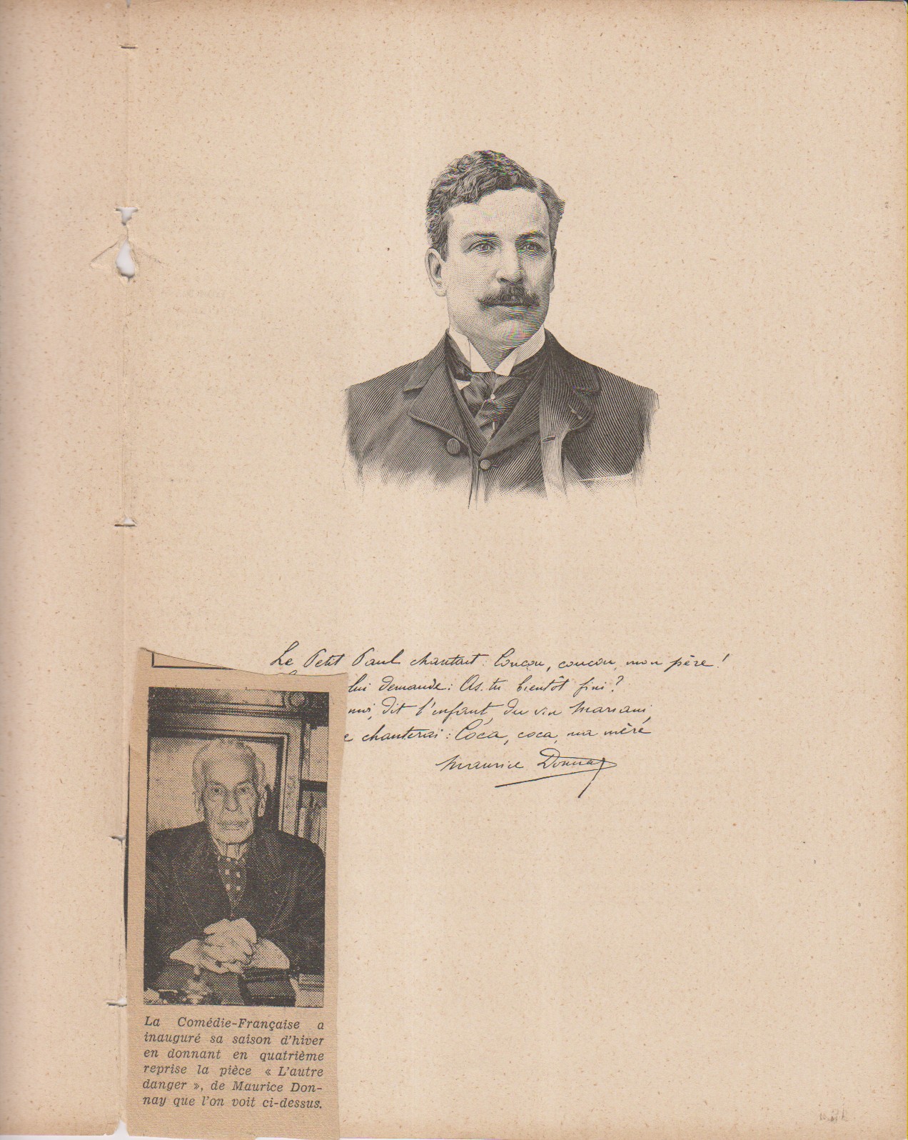 Maurice Donnay. Extrait de l'album Mariani. Figures contemporaines ...