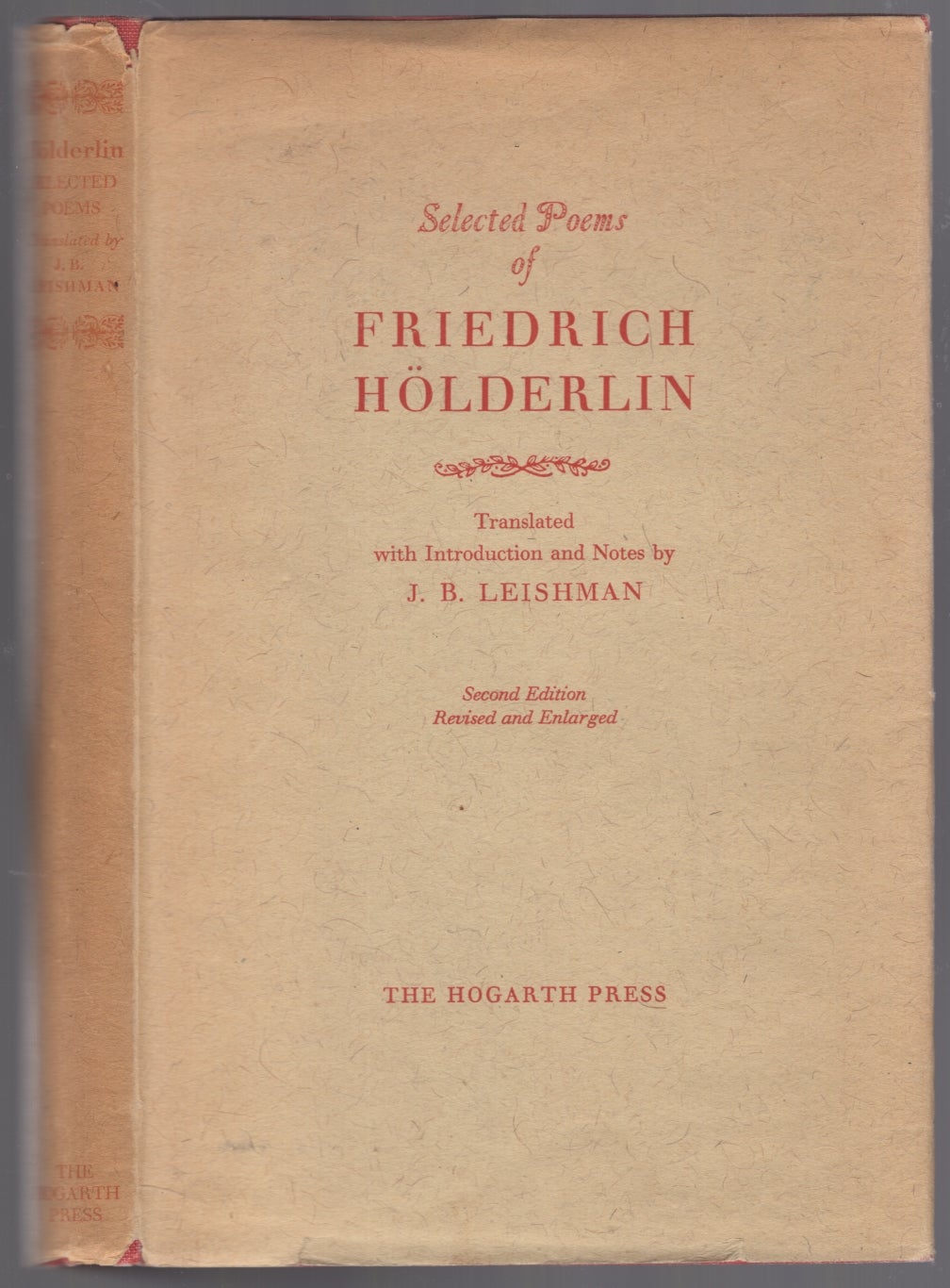 Selected Poems of Friedrich Holderlin by HOLDERLIN, Friedrich: Near ...