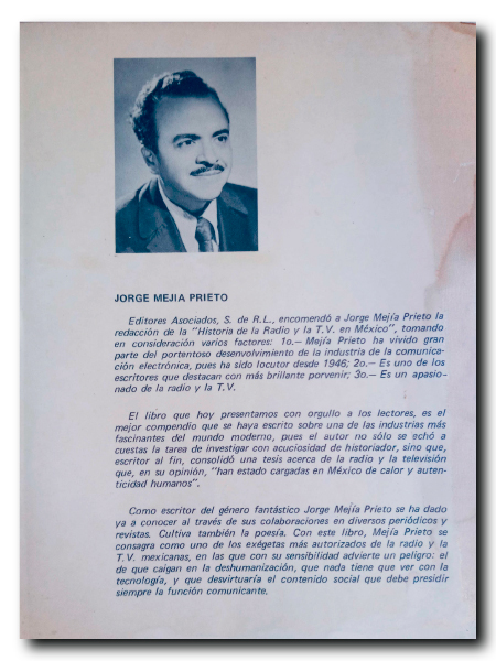 HISTORIA DE LA RADIO Y LA T.V. EN MÉXICO de Mejía Prieto, Jorge ...