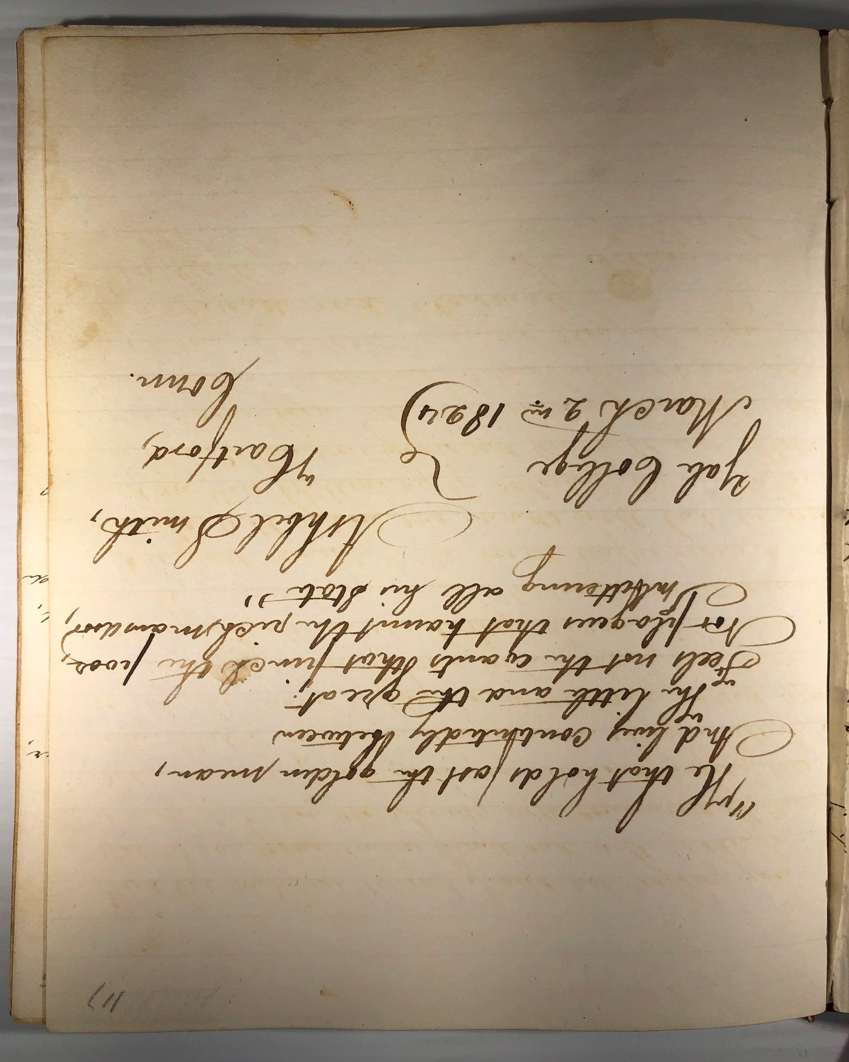 Early Yale Yearbook, Class of 1824, Signed by Samuel A. MAVERICK ...