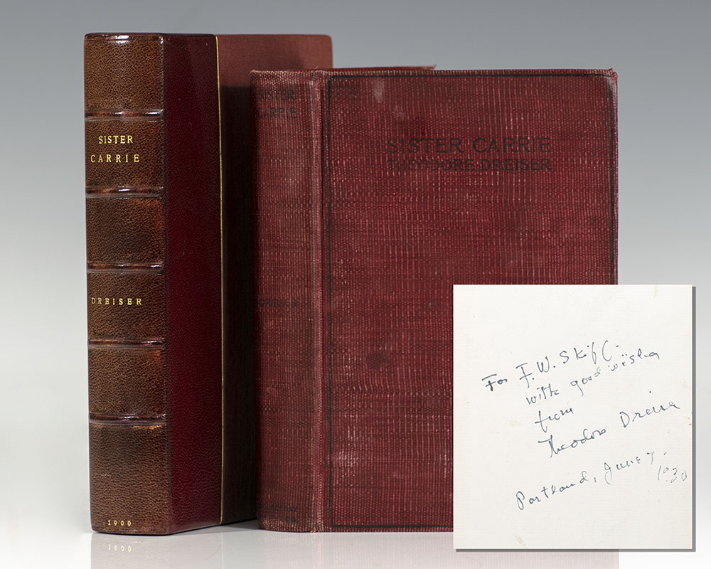 Sister Carrie. by Dreiser, Theodore: (1900) Signed by Author(s ...