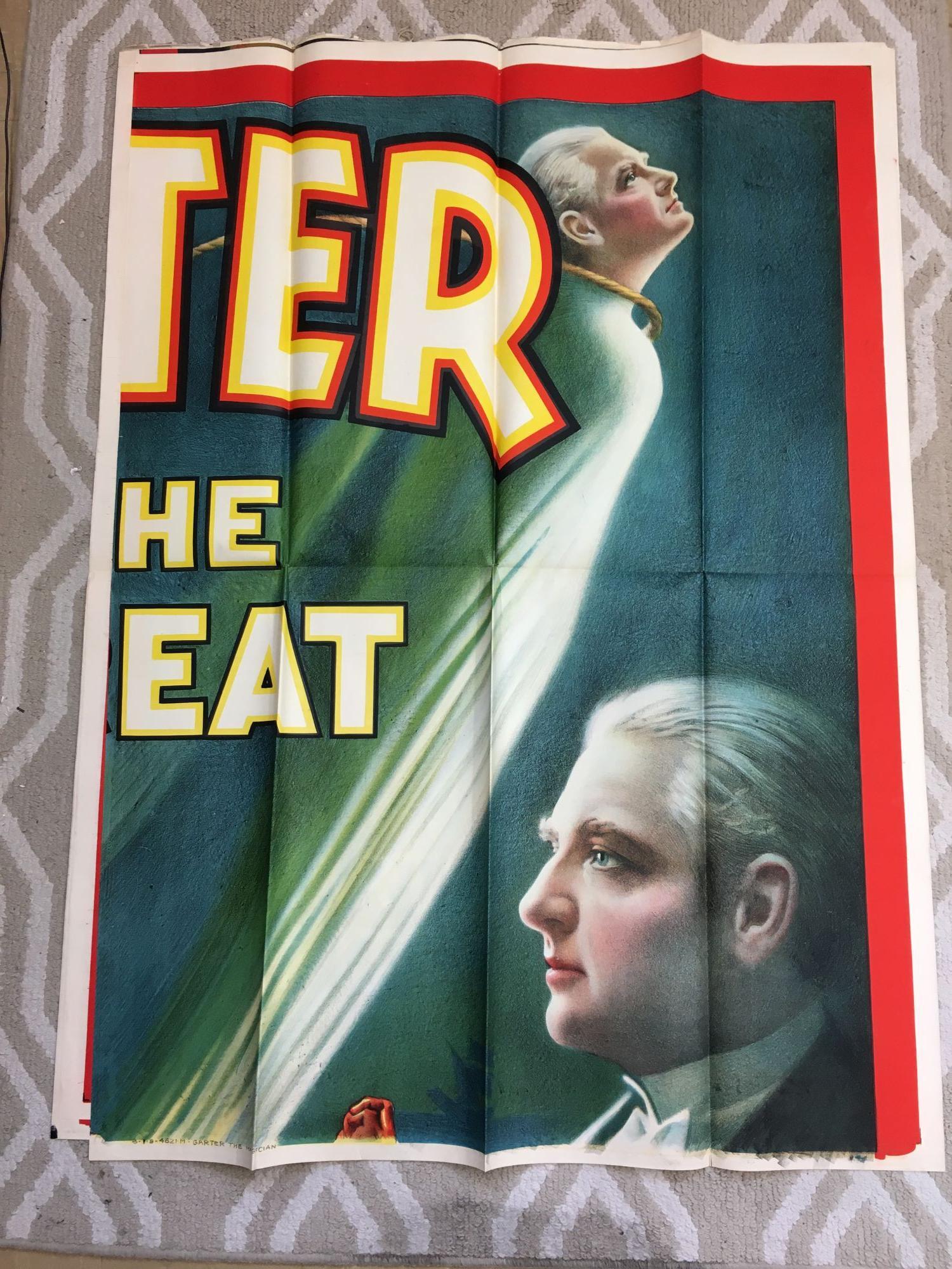 ORIGINAL "CARTER THE GREAT" 8 SHEET POSTER by Carter, Charles Joseph ...