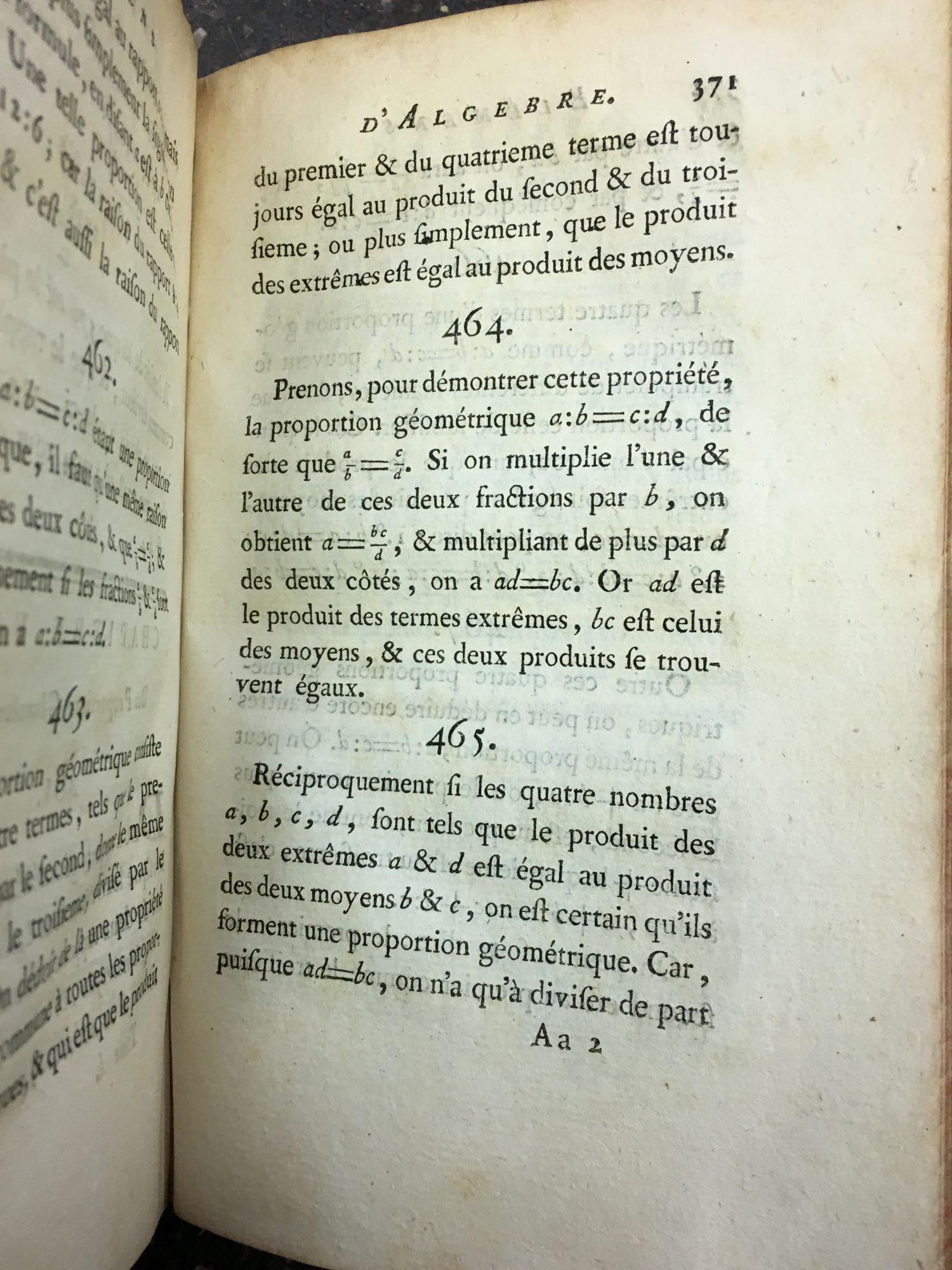 ELÉMENS D'ALGEBRE PAR LÉONARD EULER [VOLUME ONE ONLY] von Euler ...