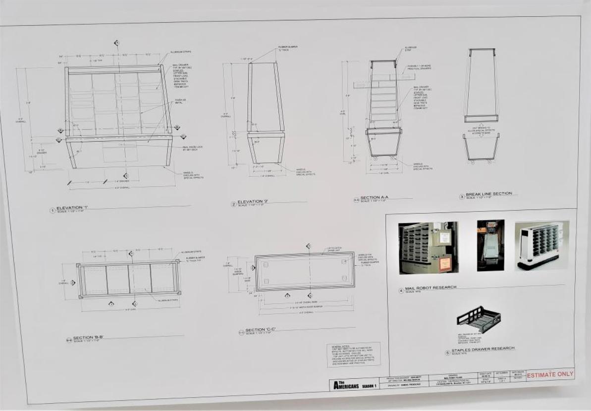 Mail Robot Blueprint from The Americans: Manuscript / Paper Collectible ...