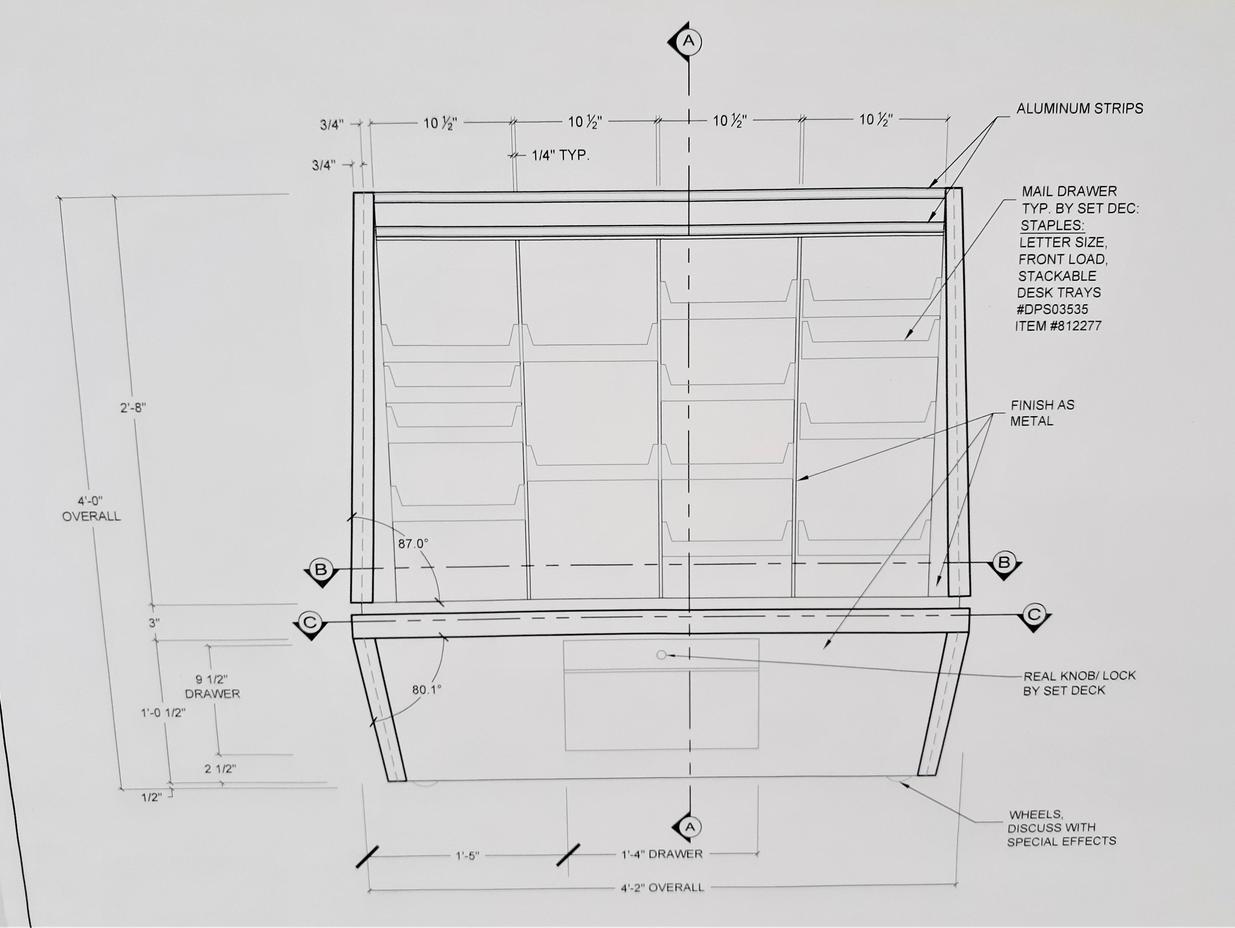 Mail Robot Blueprint from The Americans: Manuscript / Paper Collectible ...