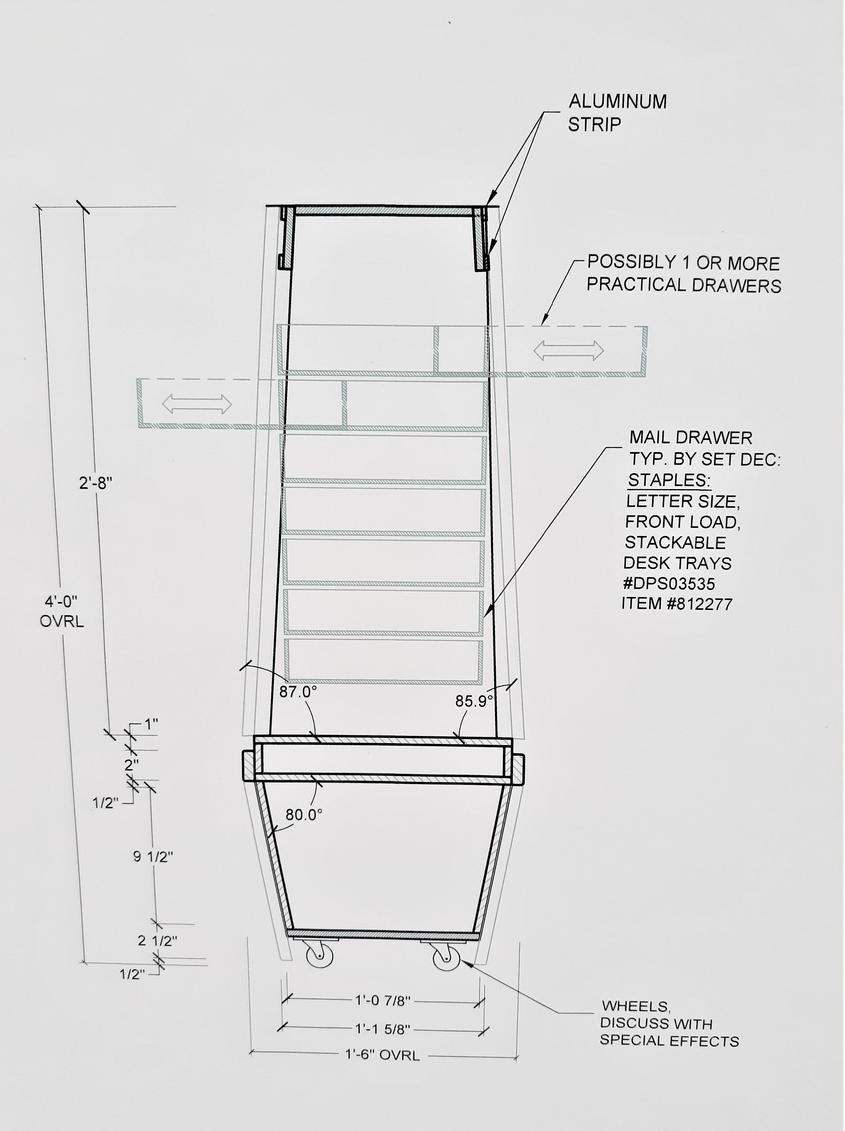 Mail Robot Blueprint from The Americans: Manuscript / Paper Collectible ...