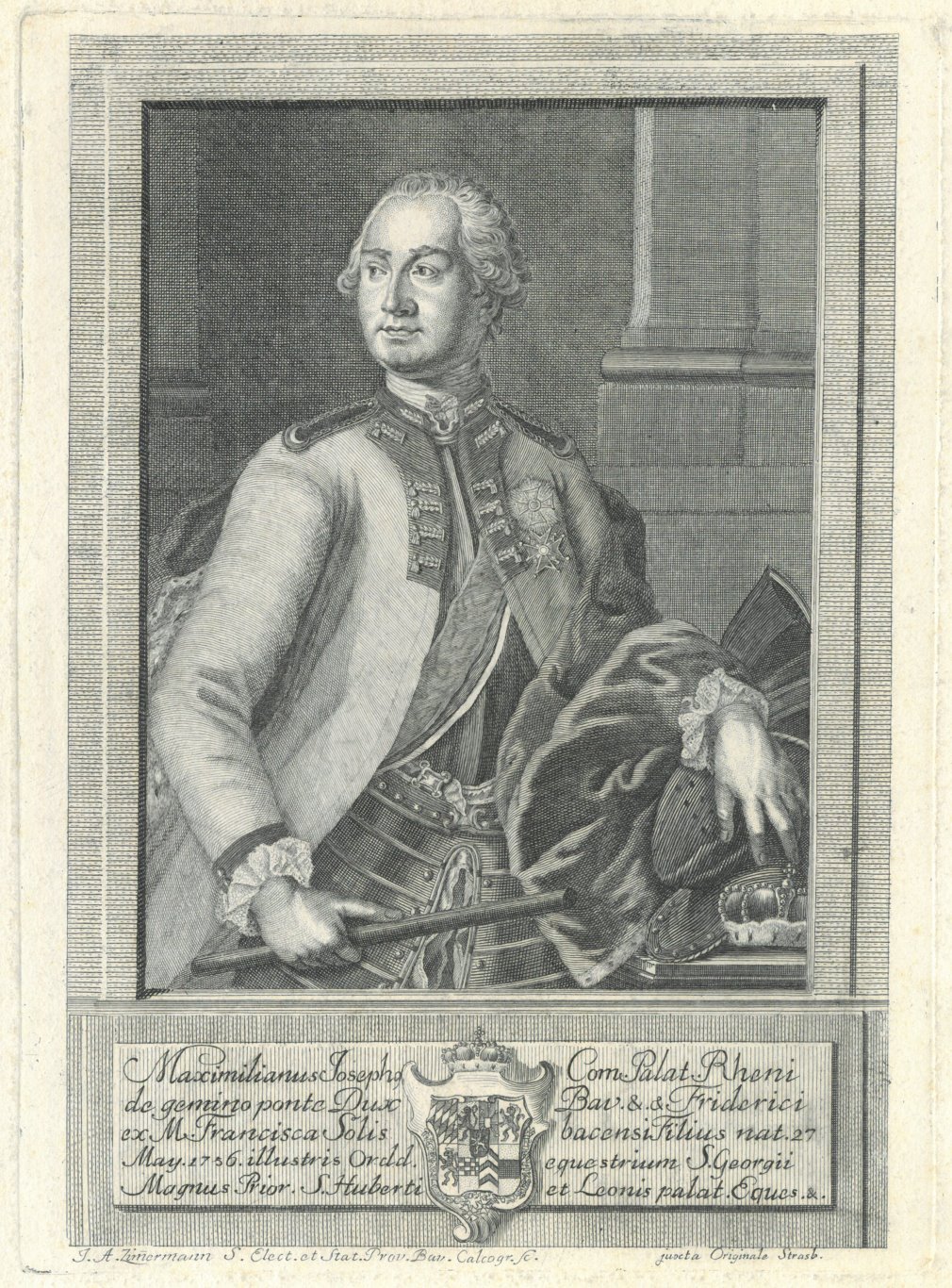 MAXIMILIAN I. JOSEPH, König von Bayern (1756 - 1825). "Maximilianus ...