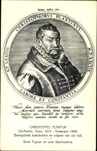Künstler Ansichtskarte / Postkarte Christoffel Plantijn, Französisch ...