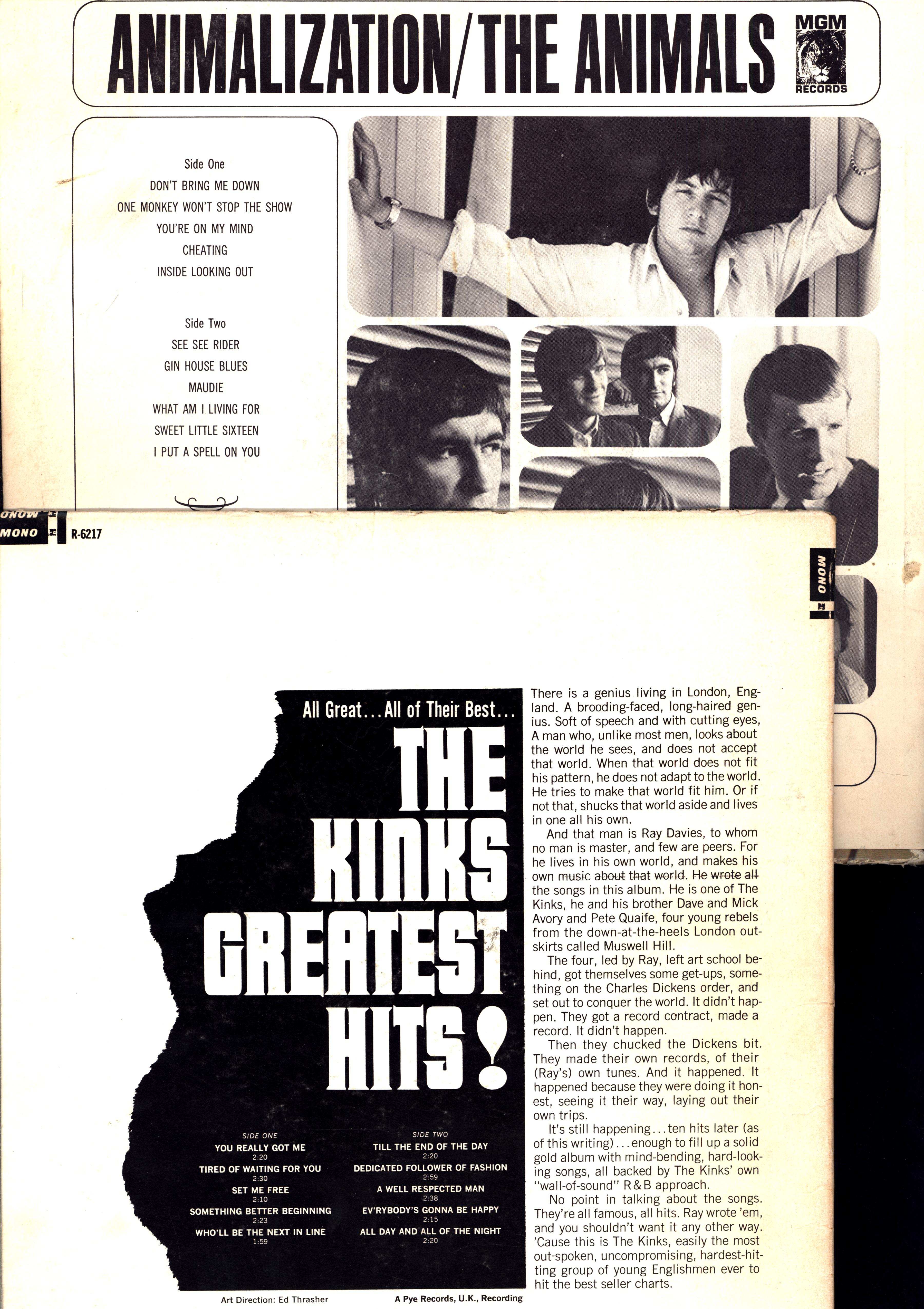 Animalization, AND A SECOND LP, The Kinks Greatest Hits!, AND A THIRD ...