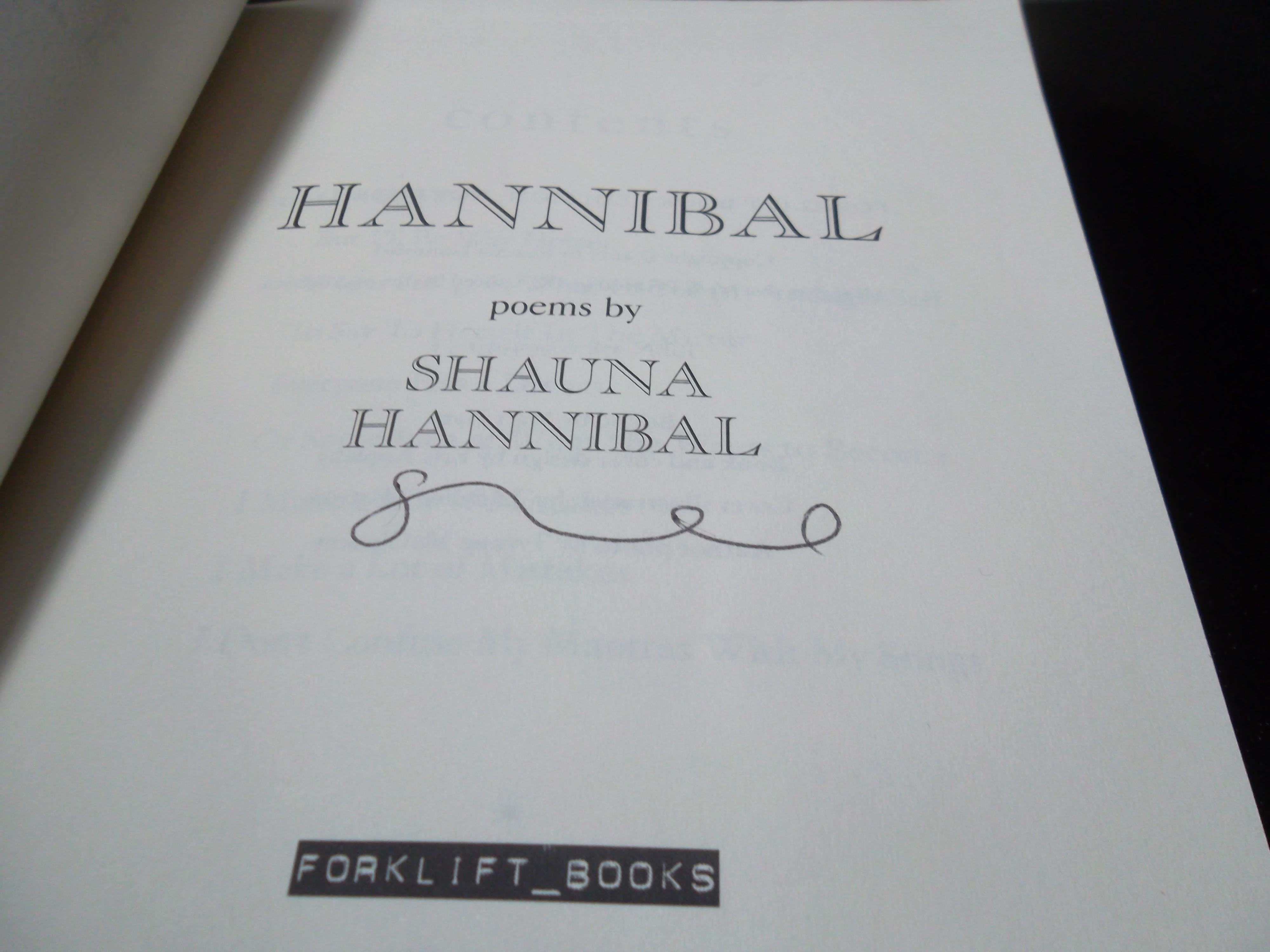 Hannibal; poems by Shauna Hannibal: Good + Paperback (2017) Signed by ...
