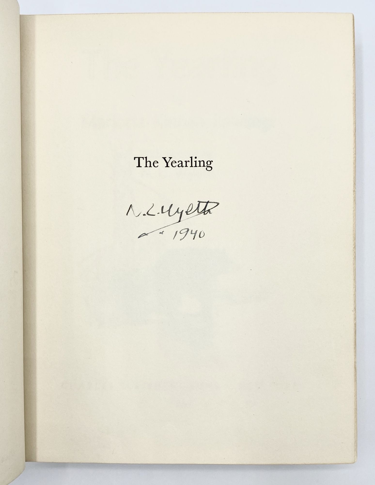 THE YEARLING by Rawlings, Marjorie Kinnan; Wyeth, N.C.: Fine. (1940 ...