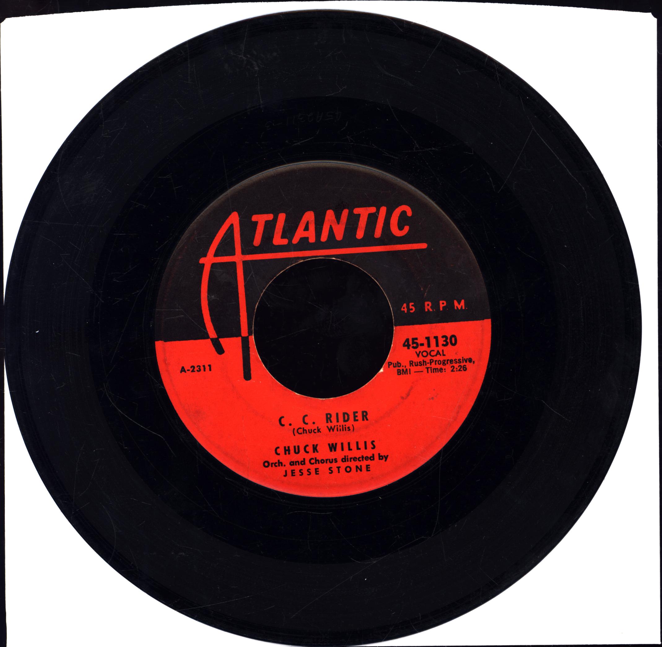 C. C. Rider / Ease The Pain (45 RPM VINYL CHUCK WILLIS ROCK 'N ROLL ...