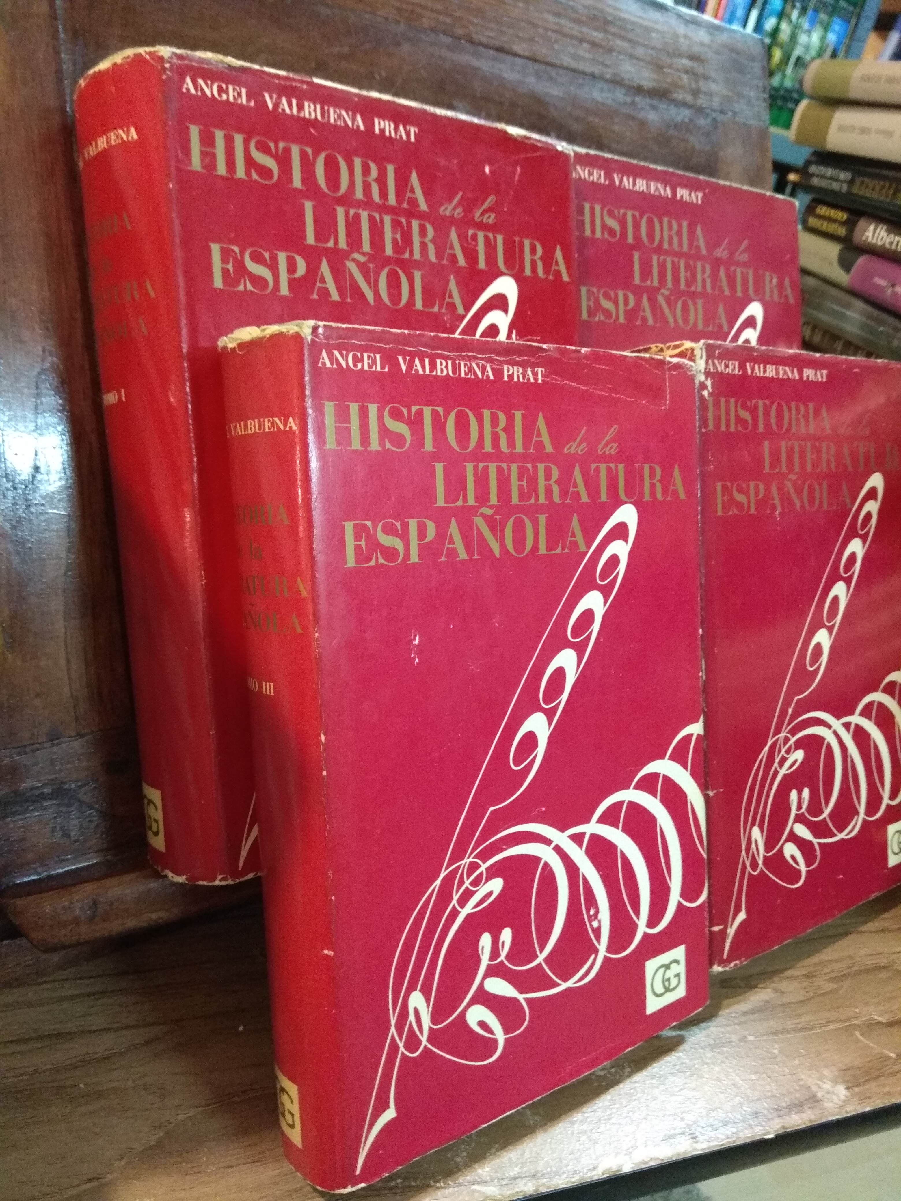 Historia de la Literatura Española (4 tomos) by Angel Valbuena Prat ...