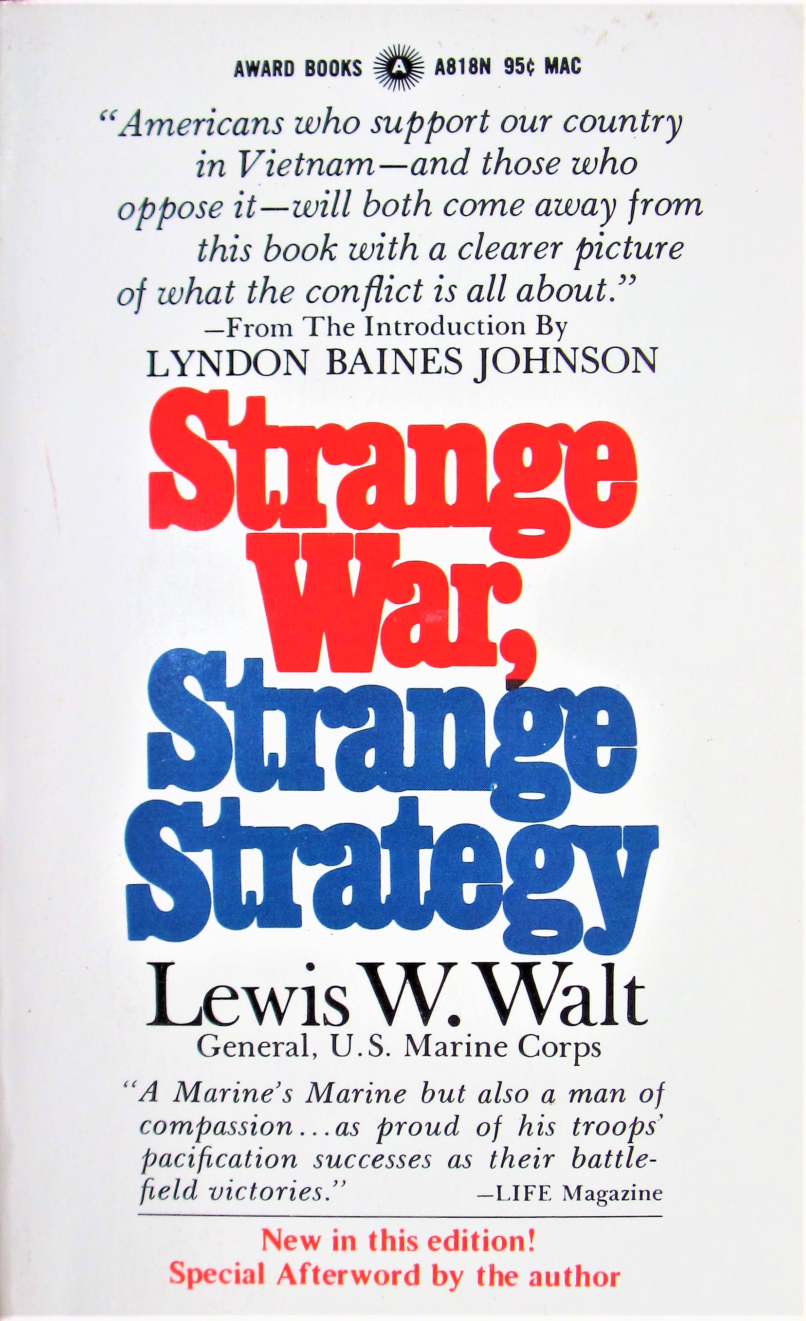 Strange War, Strange Strategy by Walt, Lewis W.: Near Fine Mass Market ...