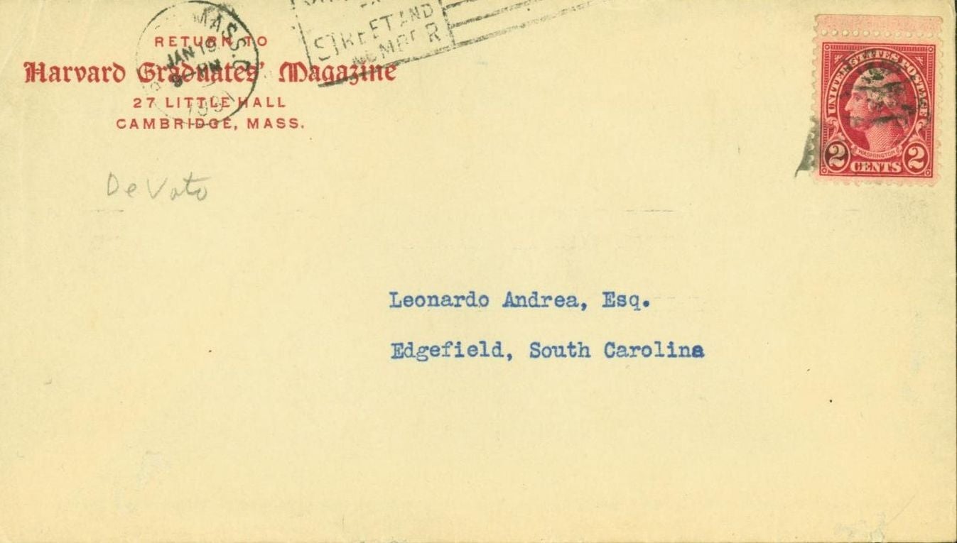 Harvard Acceptance Letter Envelope