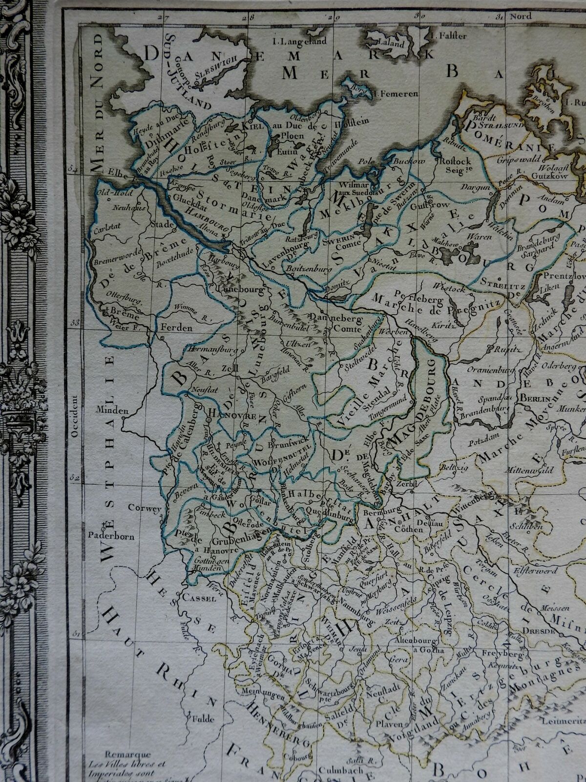 Upper & Lower Saxony Holy Roman Empire Germany Berlin Bremen 1766 ...