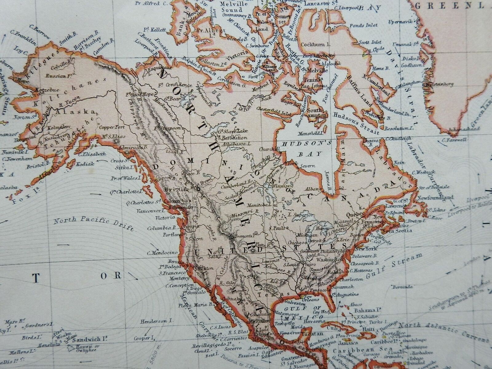 World Map Mercator's Projection Sea Lanes Shipping Routes 1882 Blackie ...