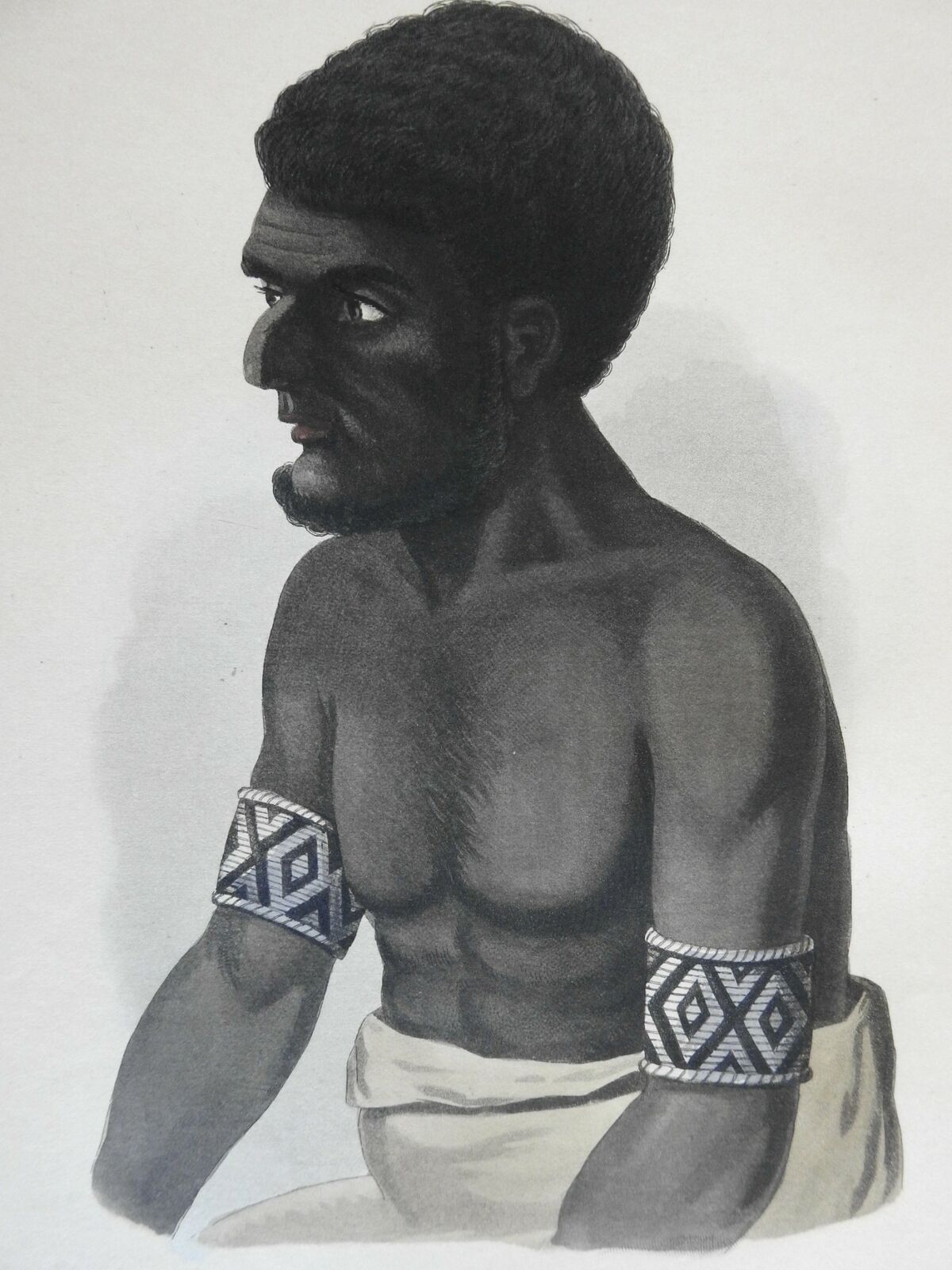 Solomon Islands Native Peoples Portrait 1855 Bailliere scarce ...