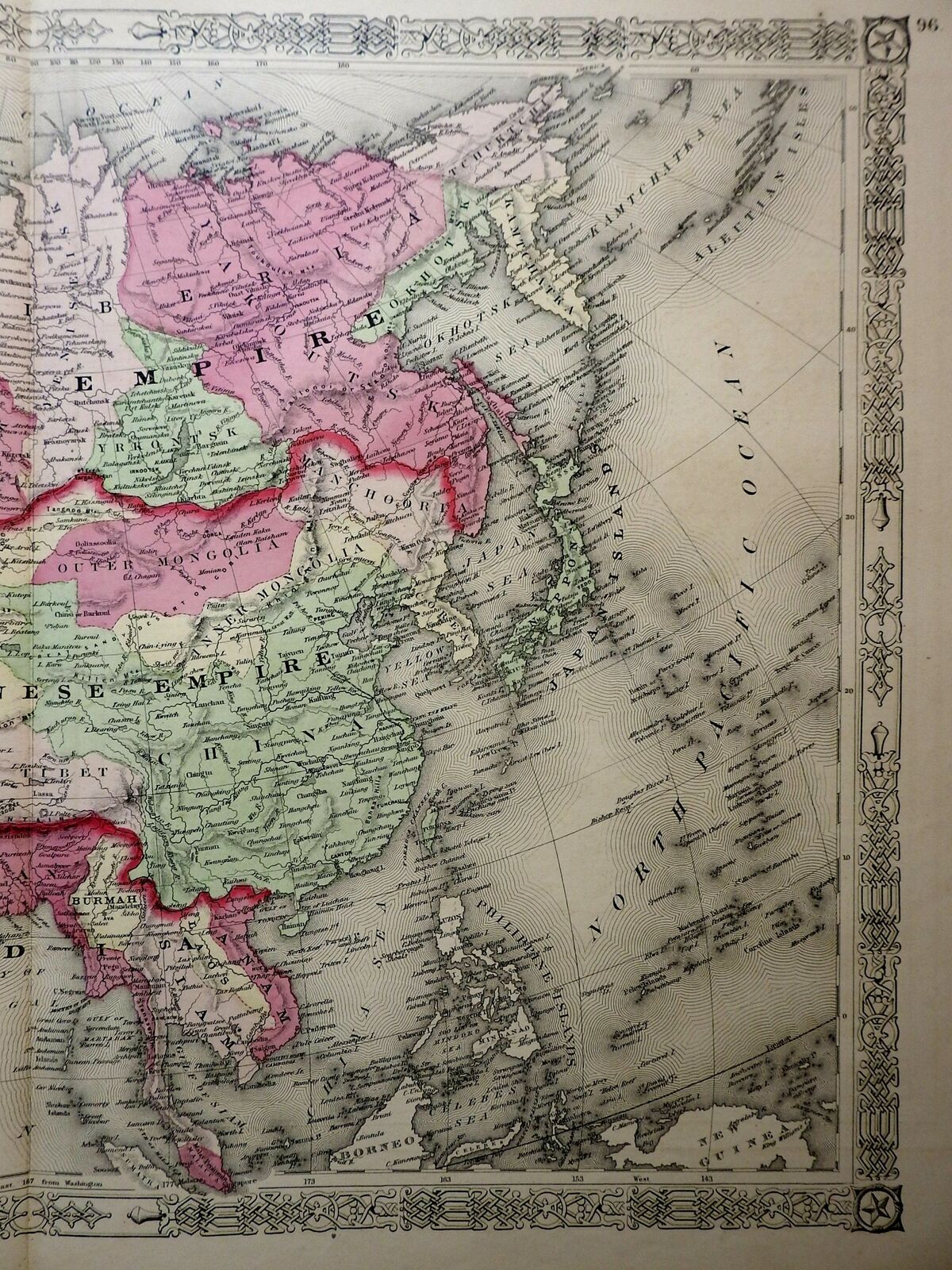 Asia Ottoman Empire British Raj India Russia Qing Empire 1867 Johnson ...