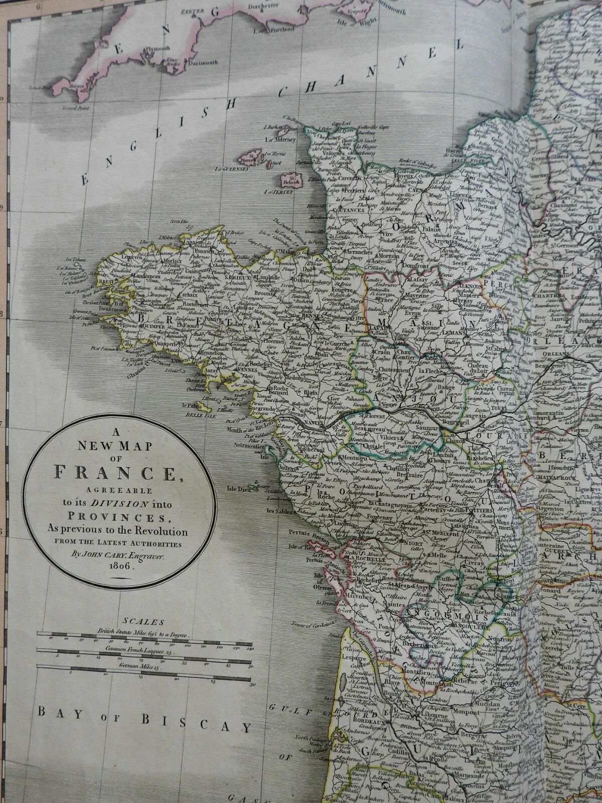France in Provinces Ancien Regime Orleans Burgundy Provence 1806 Cary ...