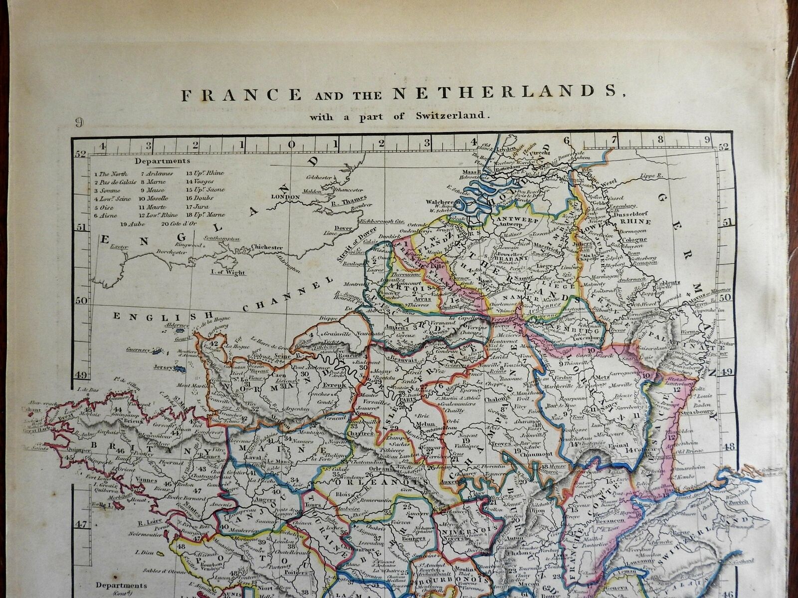 Kingdom of France Ancien Regime Netherlands Belgium 1828 Arrowsmith ...