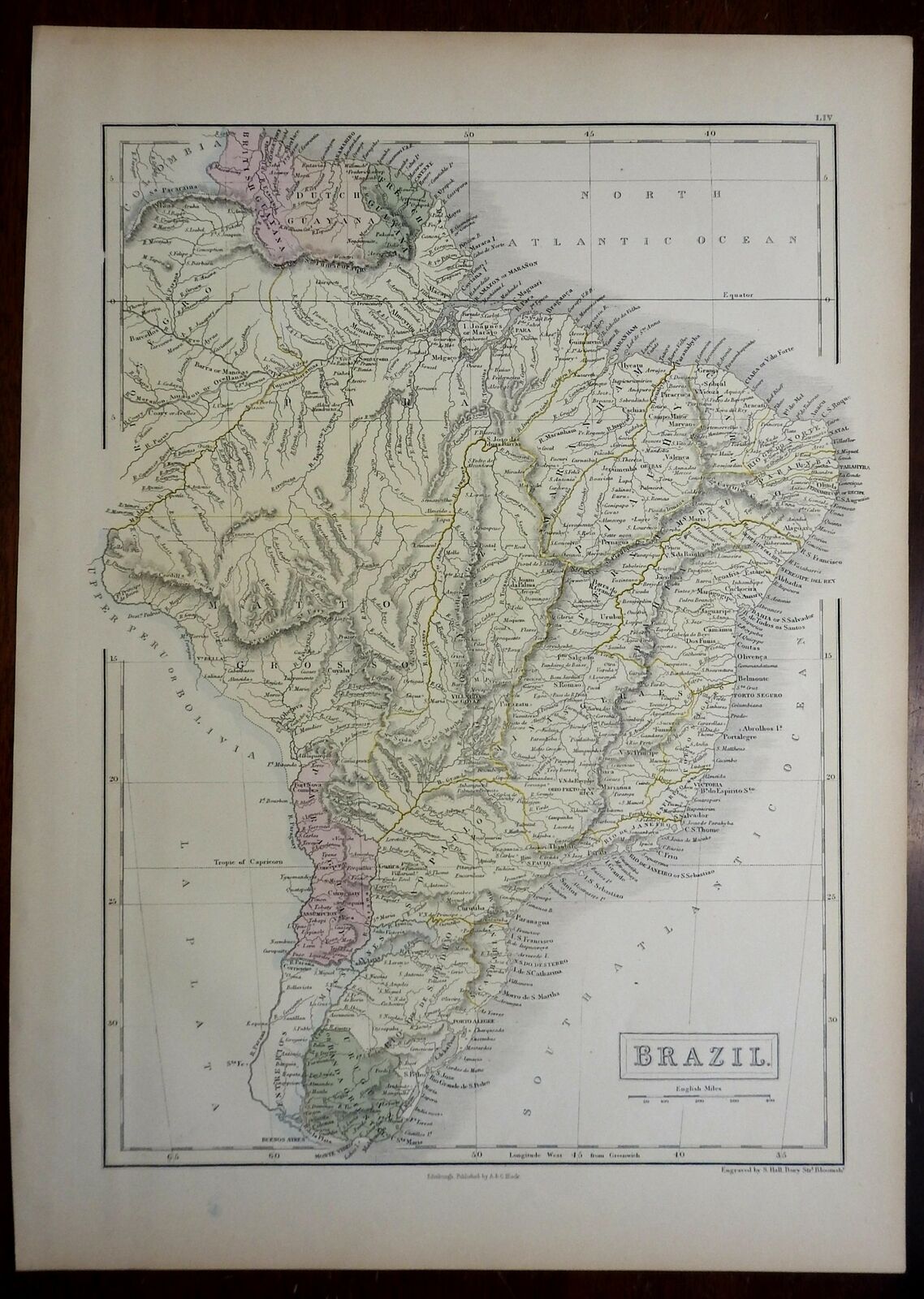 Empire of Brazil Urugay Guyana French Guyana Suriname 1854 A. & C ...