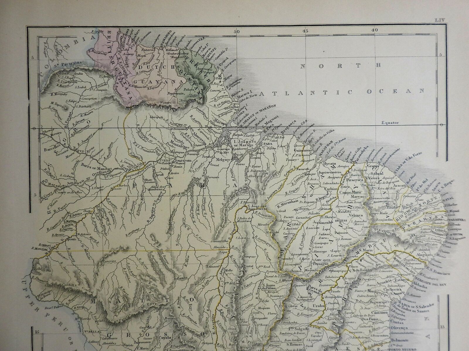Empire of Brazil Urugay Guyana French Guyana Suriname 1854 A. & C ...