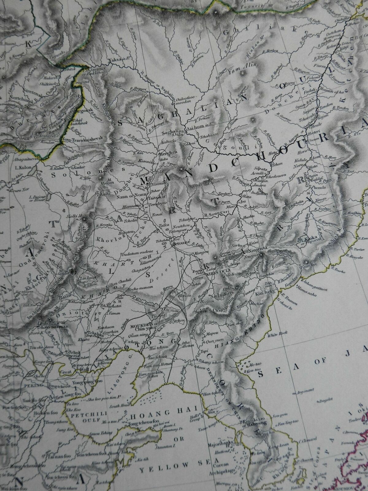 Mongolia Manchuria Siberia Korean Gobi Desert 1838 SDUK detailed ...